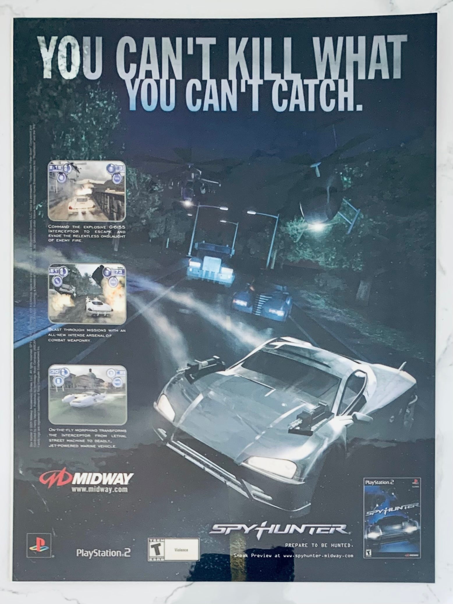 Spy Hunter - PS2 - Original Vintage Advertisement - Print Ads - Lamina ...