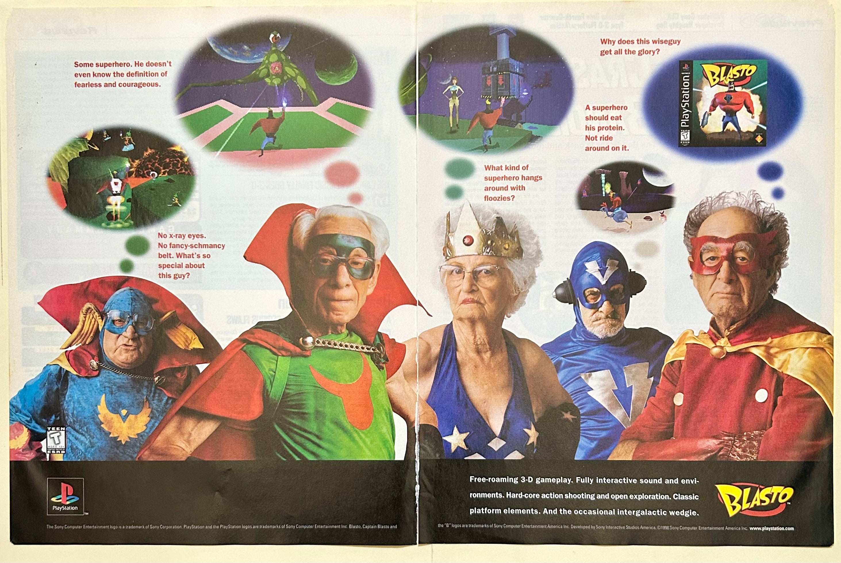 Blasto - PlayStation - Original Vintage Advertisement - Print Ads - La ...