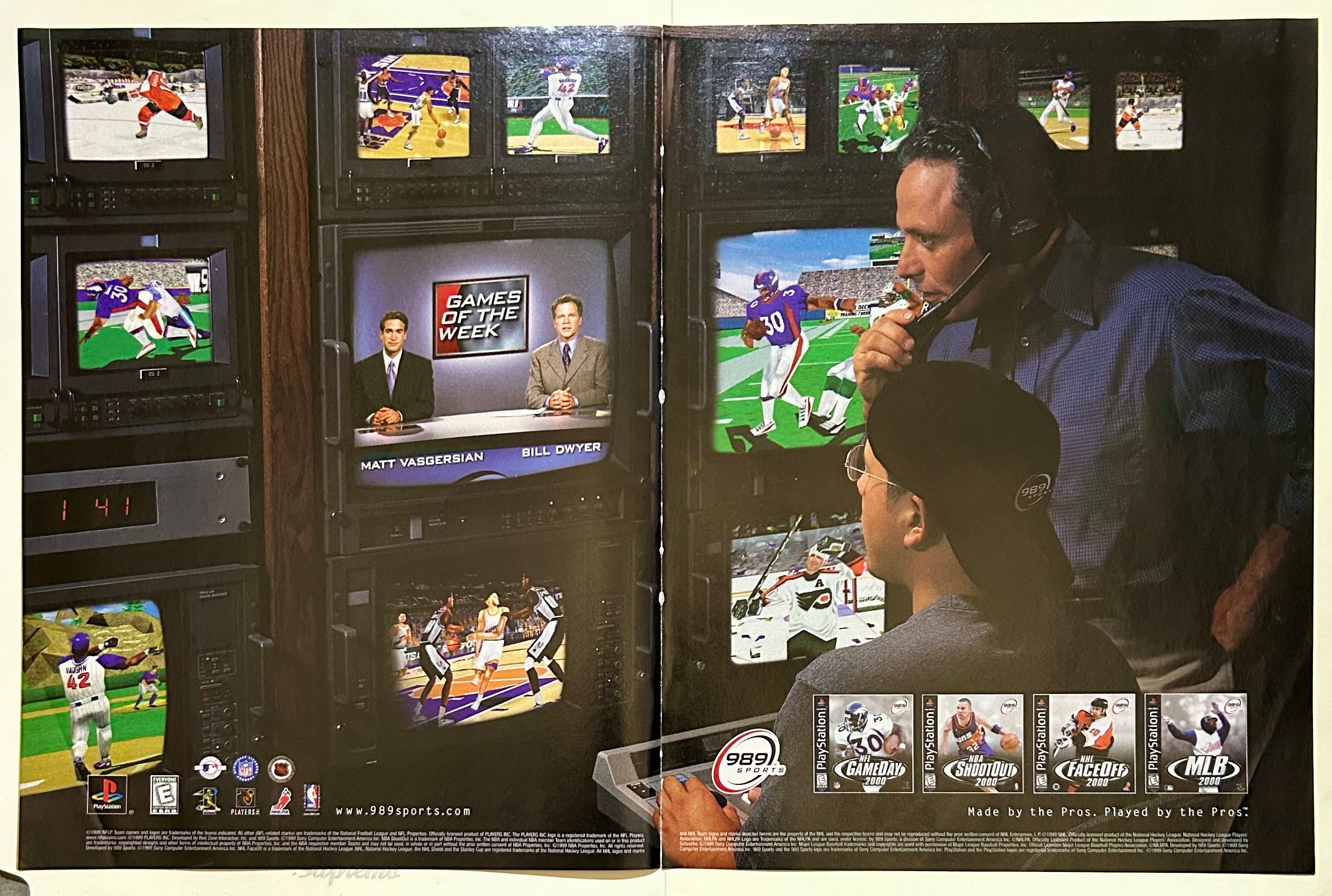 989 Sports Games - PlayStation - Original Vintage Advertisement - Prin ...