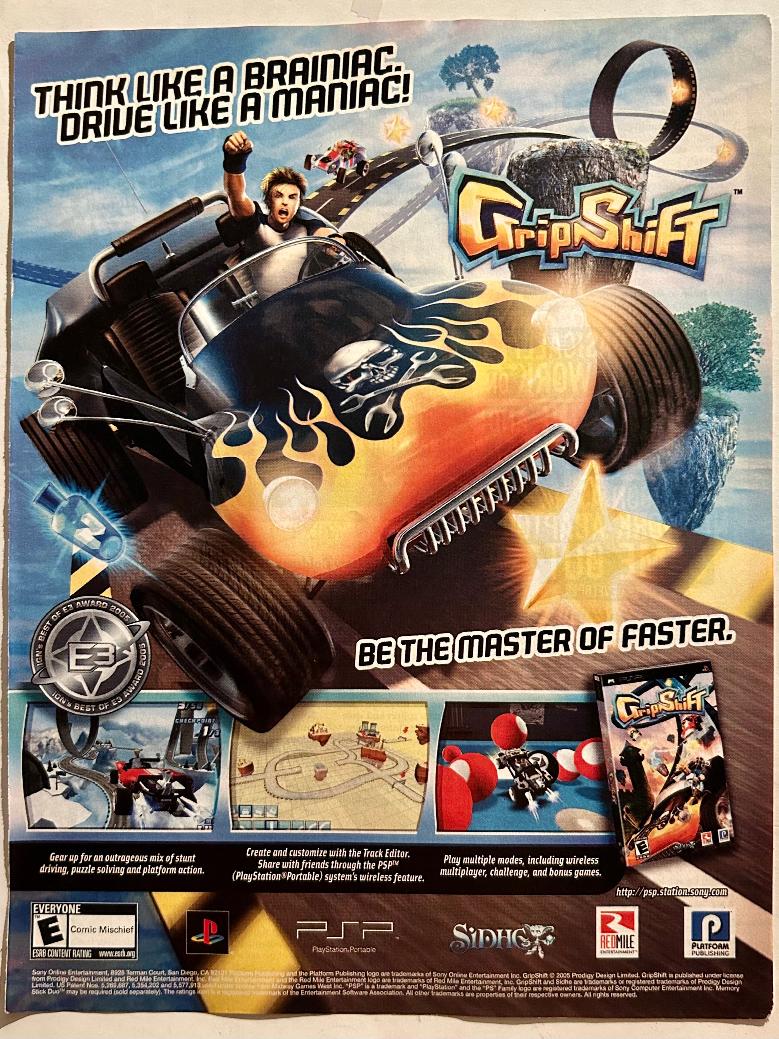 Grip Shift - PSP - Original Vintage Advertisement - Print Ads - Lamina ...