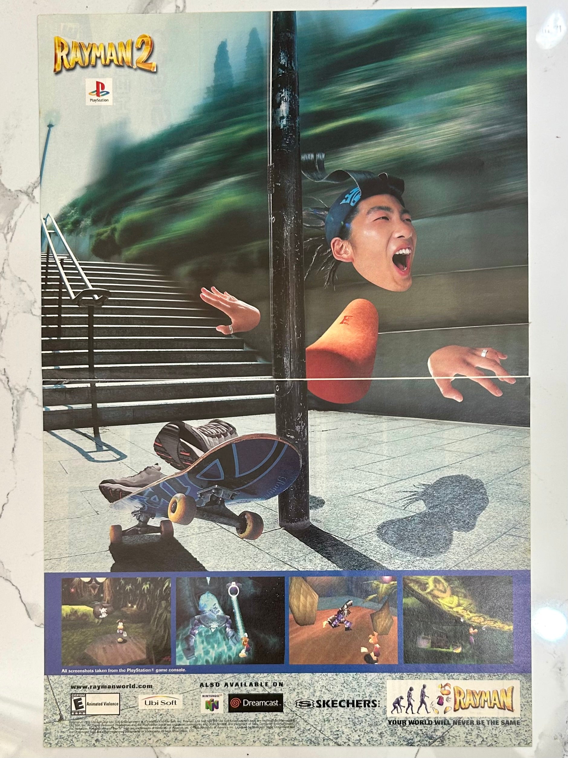 Rayman 2 - Dreamcast N64 PS1 - Original Vintage Advertisement - Print ...