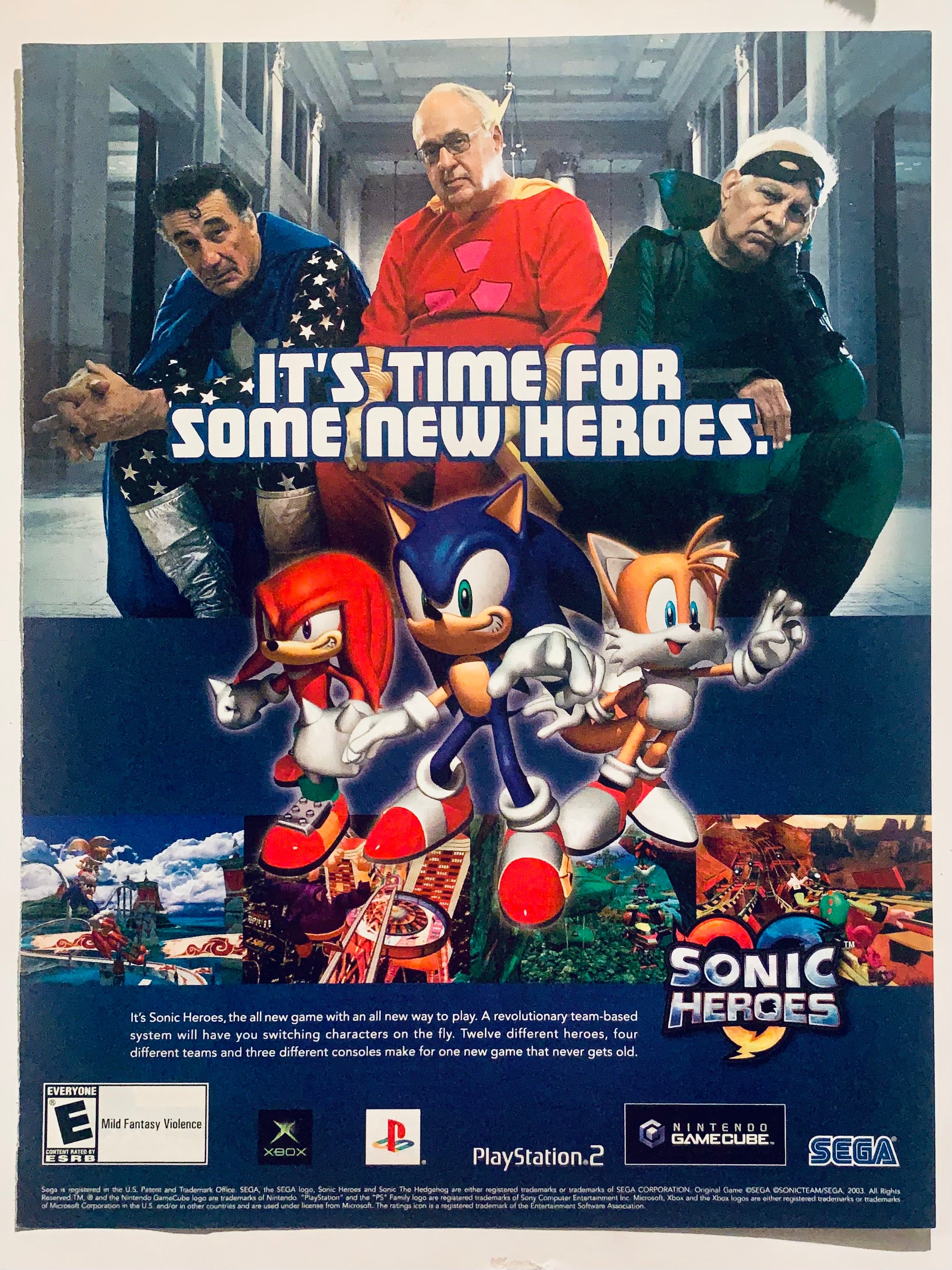 Sonic Heroes - PS2 NGC Xbox - Original Vintage Advertisement - Print A ...