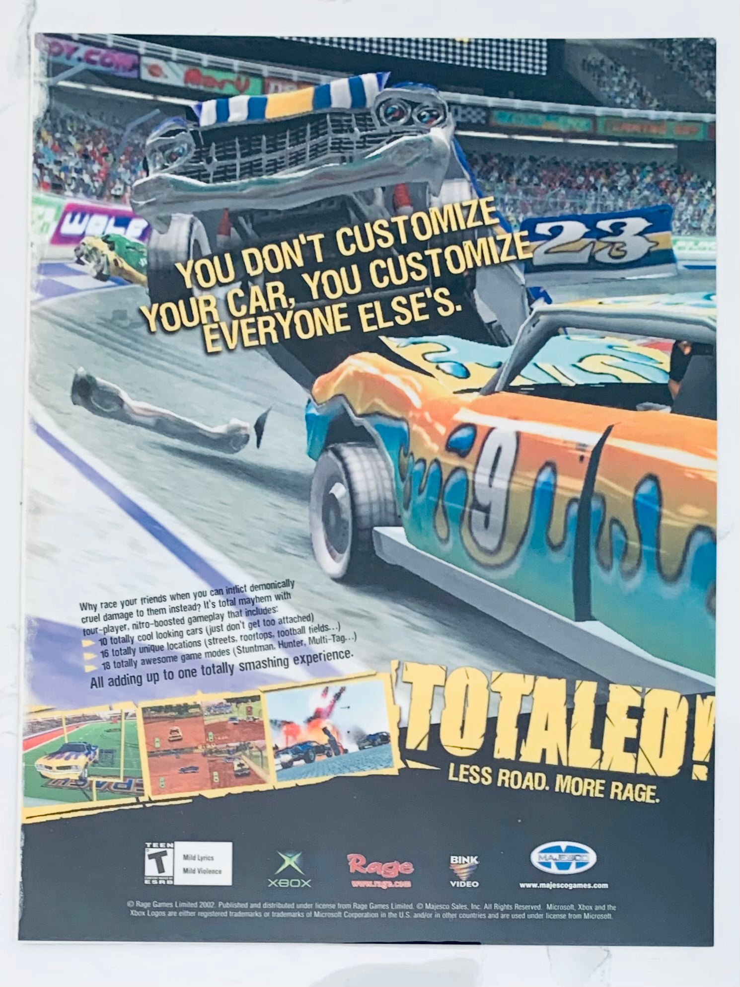 Totaled! - Xbox - Original Vintage Advertisement - Print Ads - Laminat ...