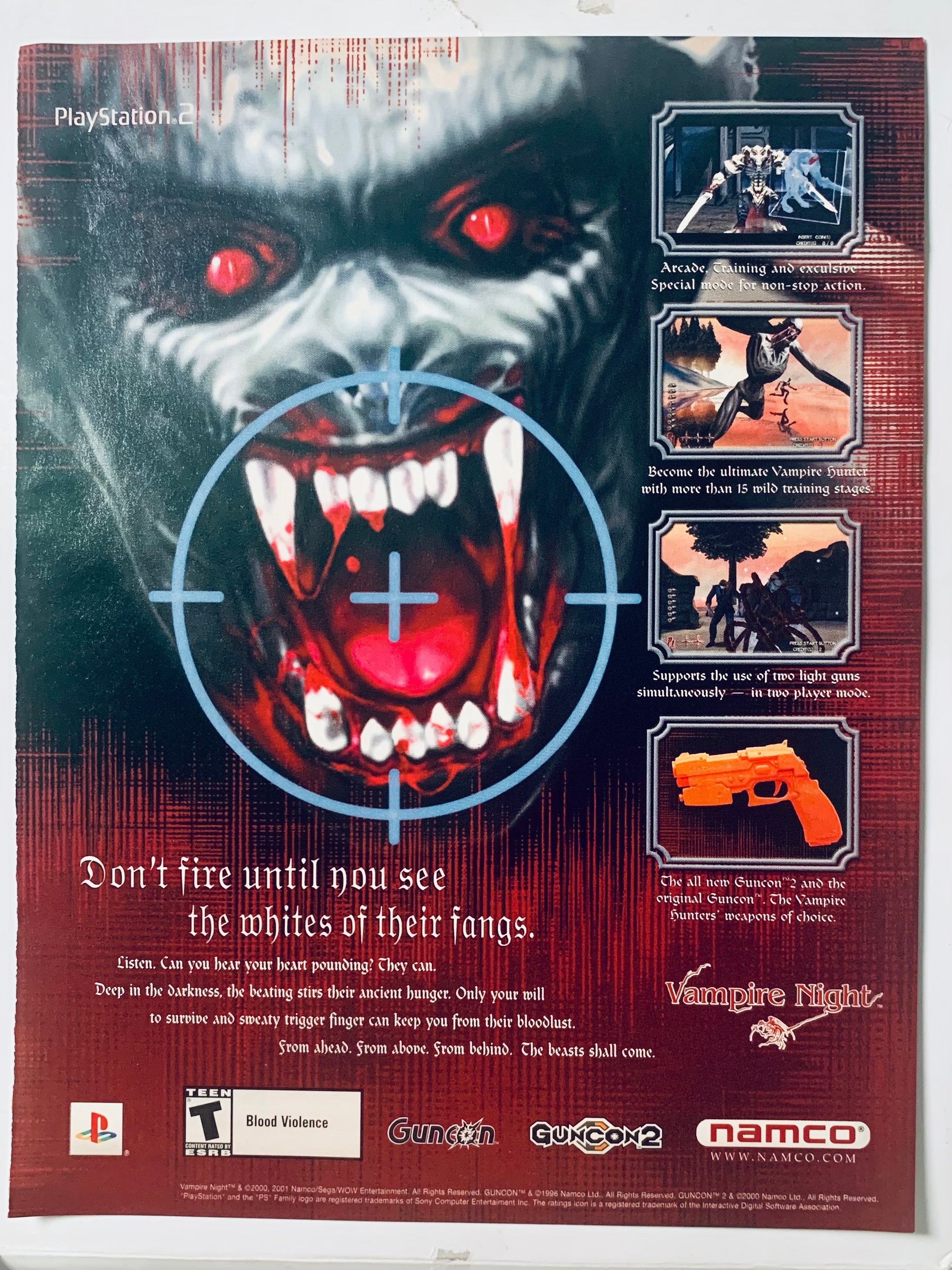 Vampire Night - PS2 - Original Vintage Advertisement - Print Ads - Lam ...