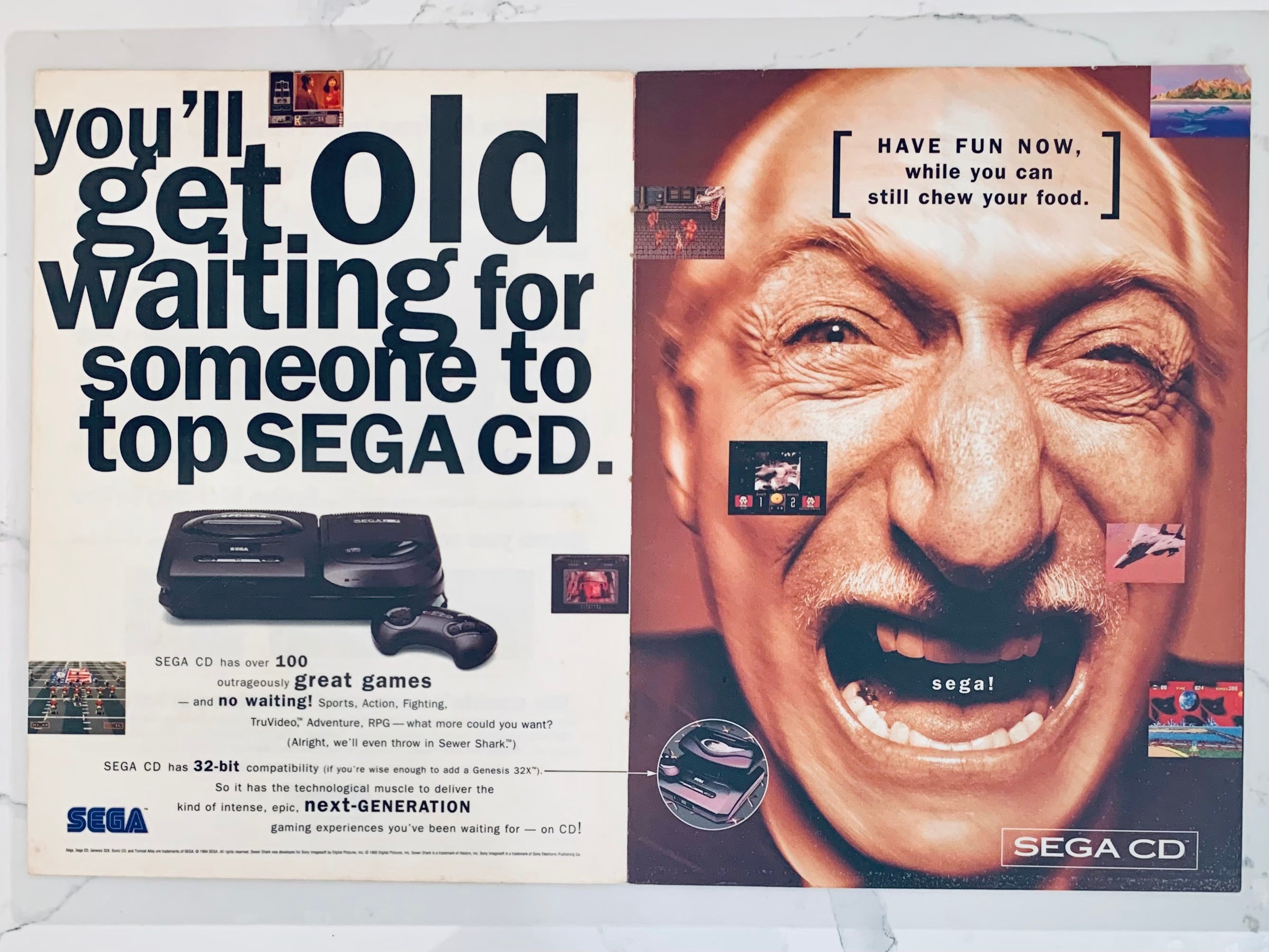 SEGA CD - Genesis - Original Vintage Advertisement - Print Ads - Lamin ...