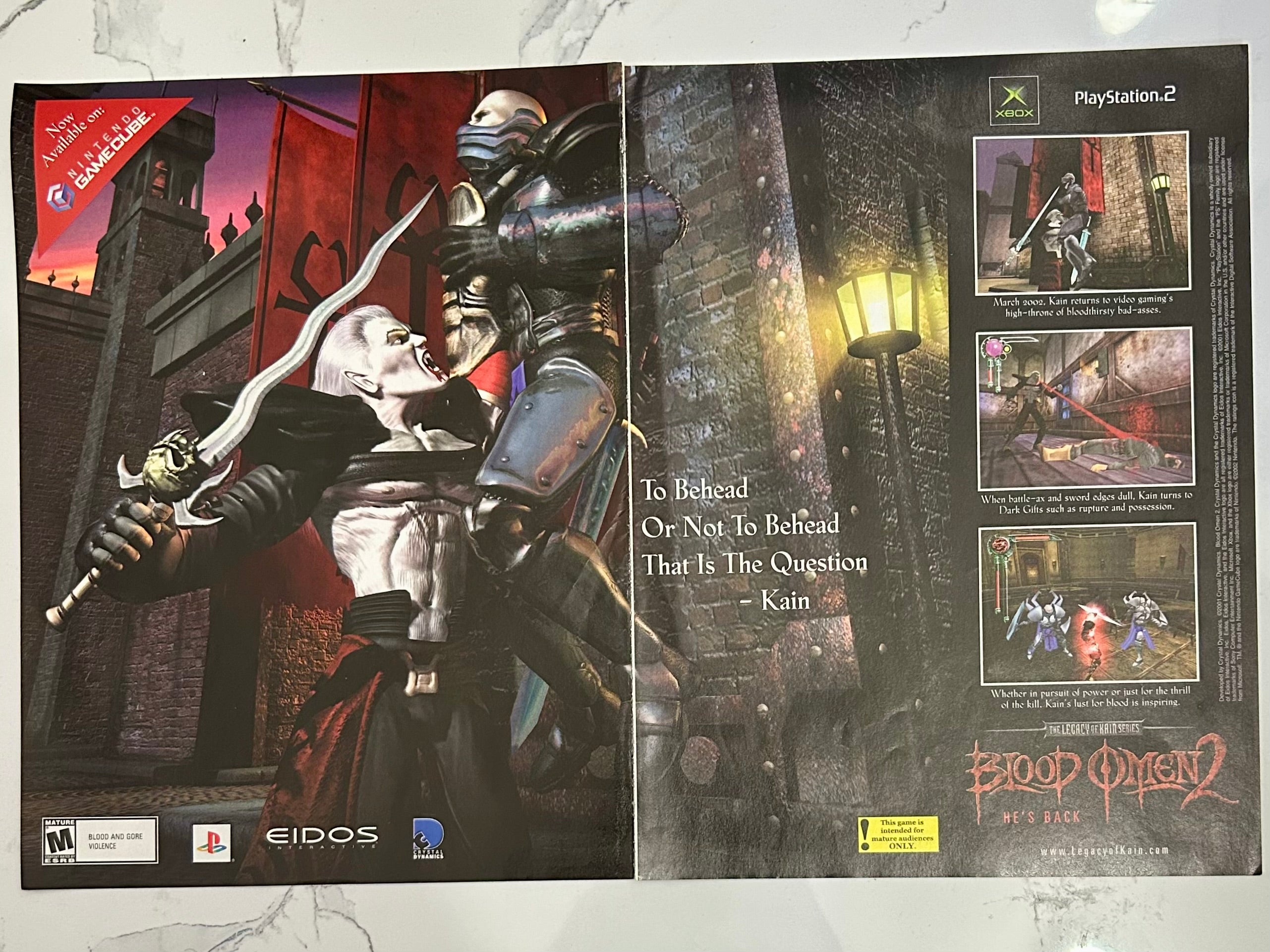 Blood Omen 2: Legacy of Kain - PS2 Xbox NGC - Original Vintage Adverti ...