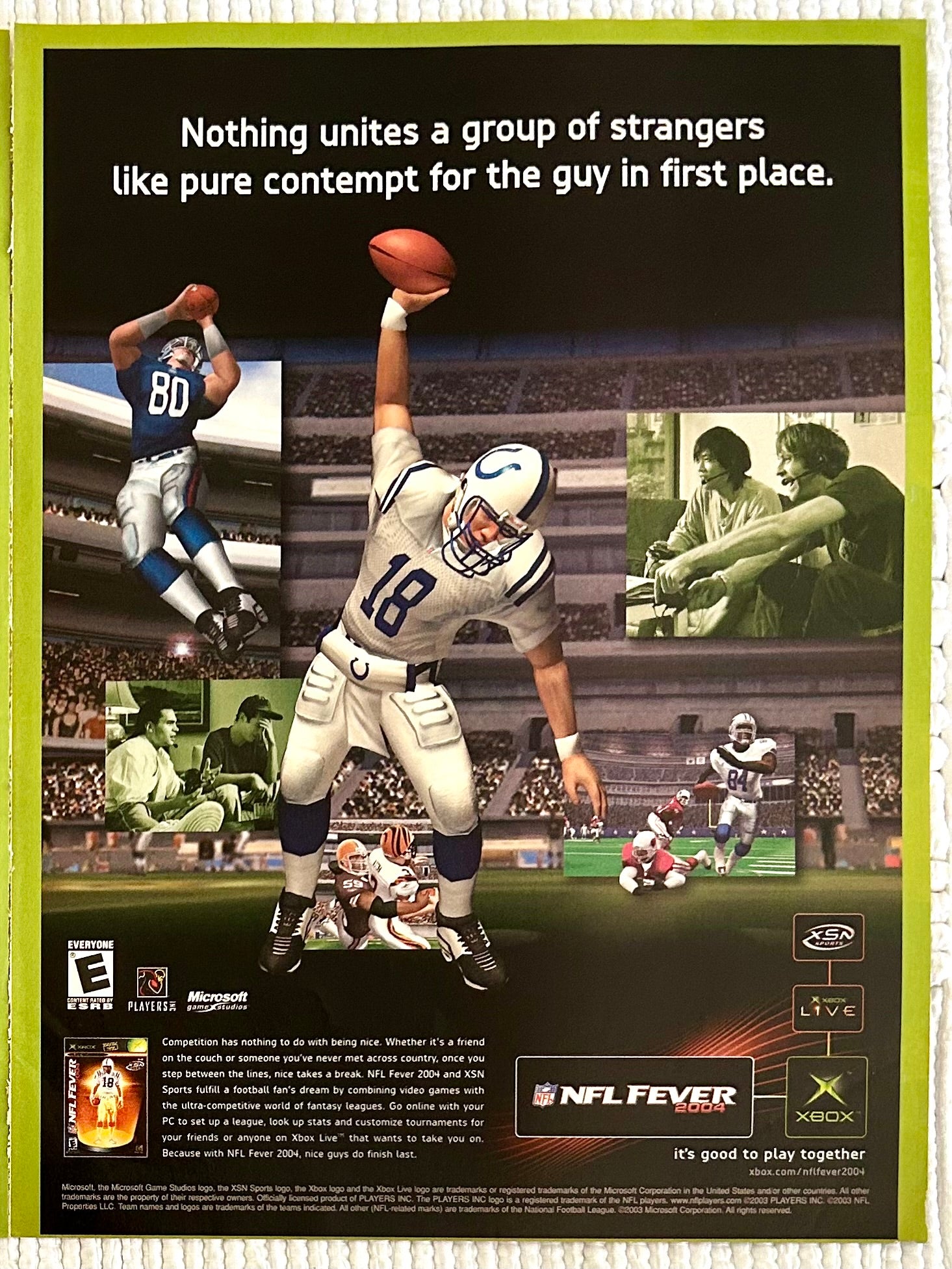 NFL Fever 2004 - Xbox - Original Vintage Advertisement - Print Ads - L ...