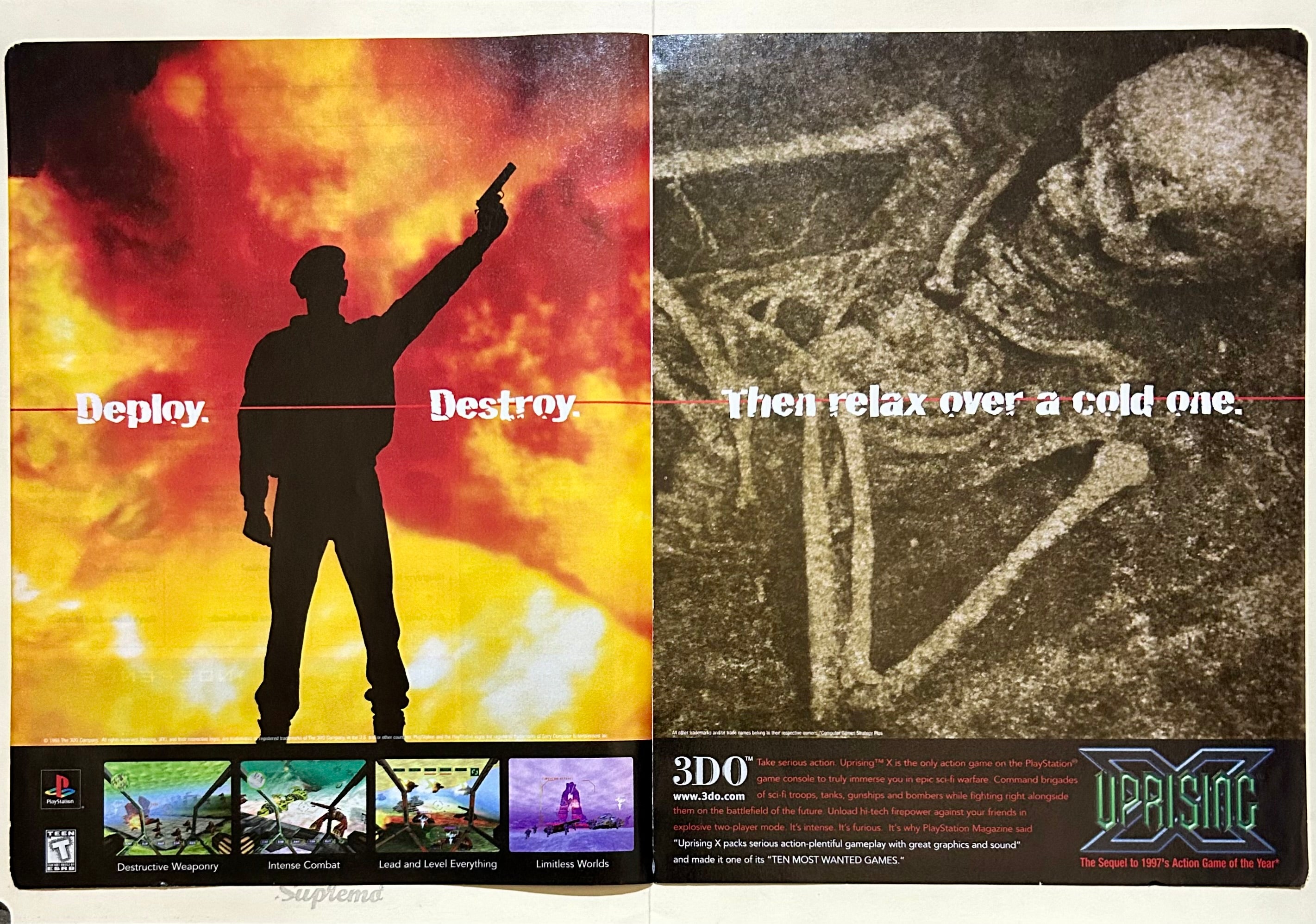 Uprising X - PlayStation - Original Vintage Advertisement - Print Ads ...