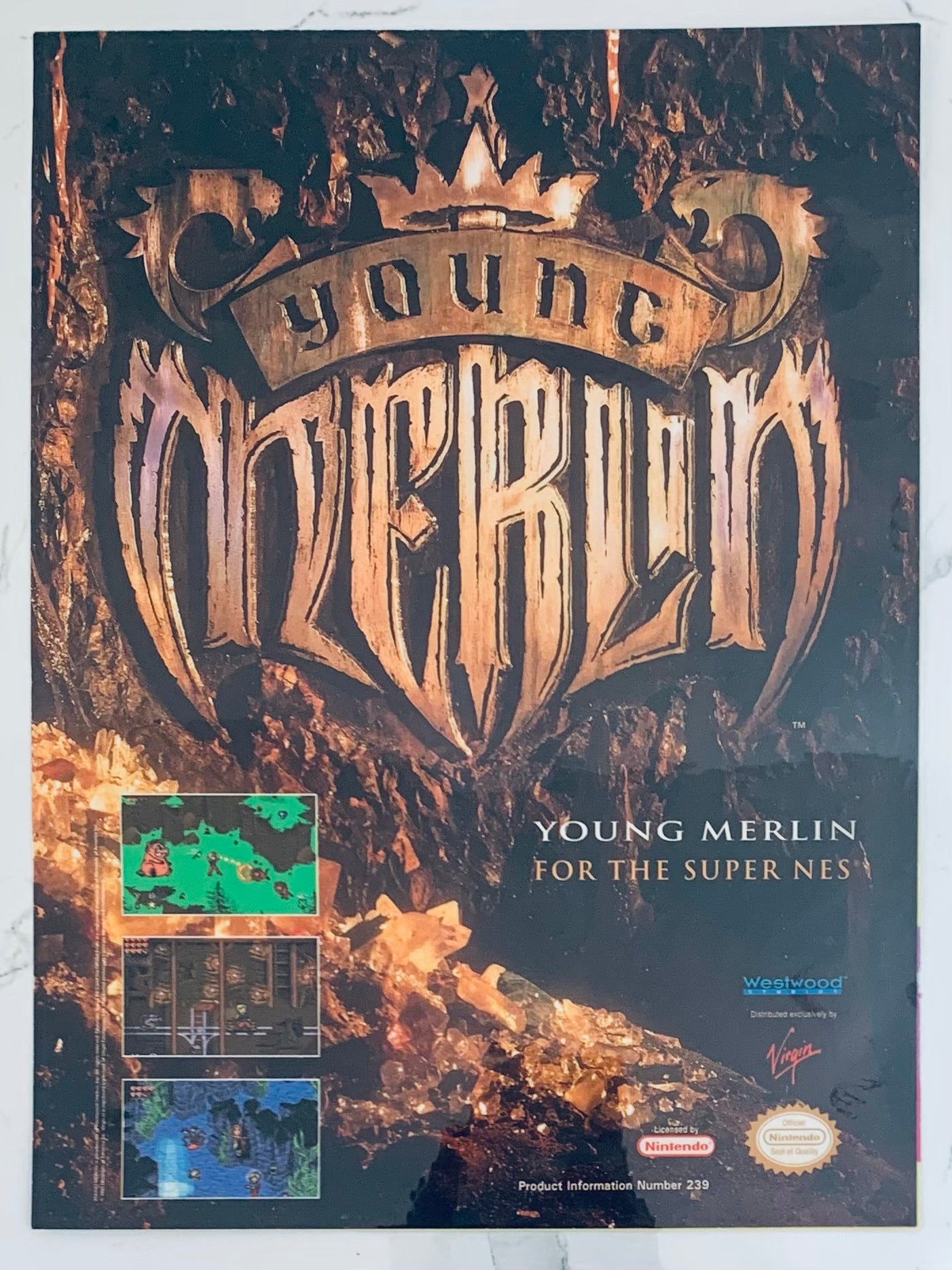 Young Merlin - Nintendo NES - Original Vintage Advertisement - Print A ...