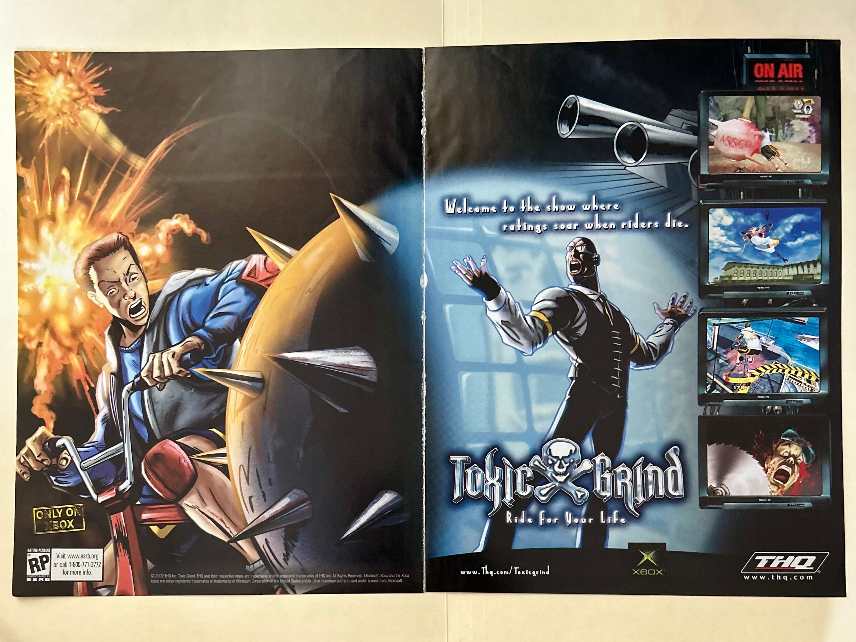 Toxic Grind - Xbox - Original Vintage Advertisement - Print Ads - Lami ...