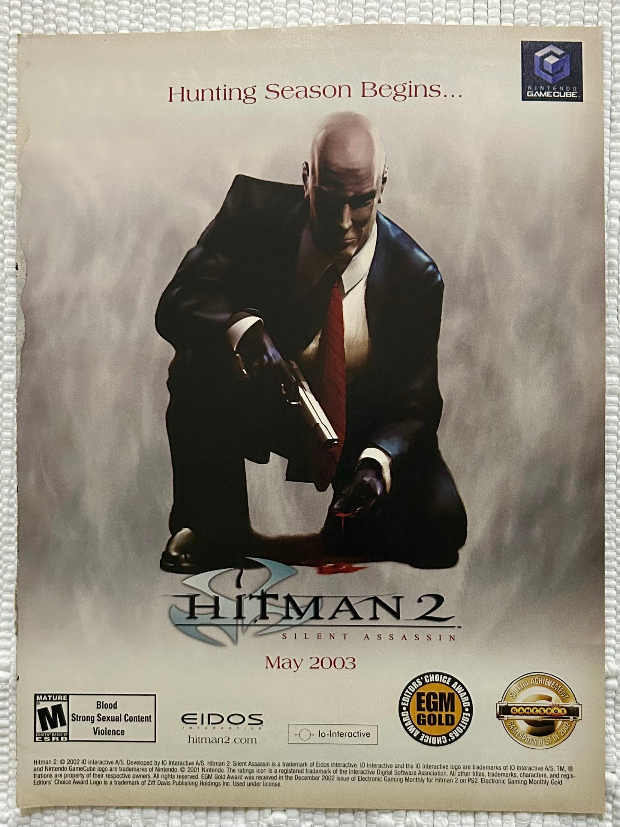 Hitman 2: Silent Assassin - NGC - Original Vintage Advertisement - Pri ...