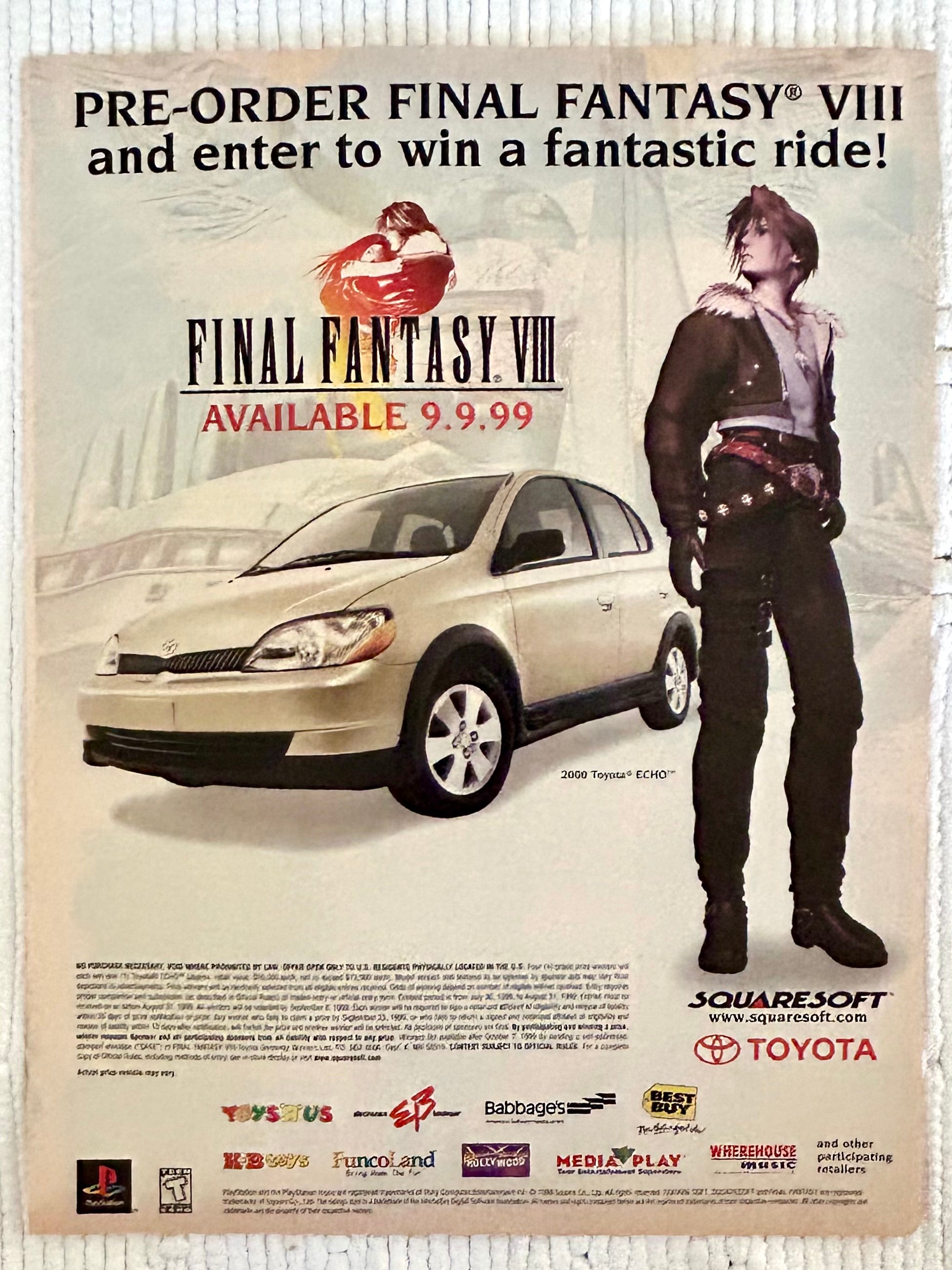 Final Fantasy VIII - PlayStation - Print Ads - A4 Poster – Cuchiwaii