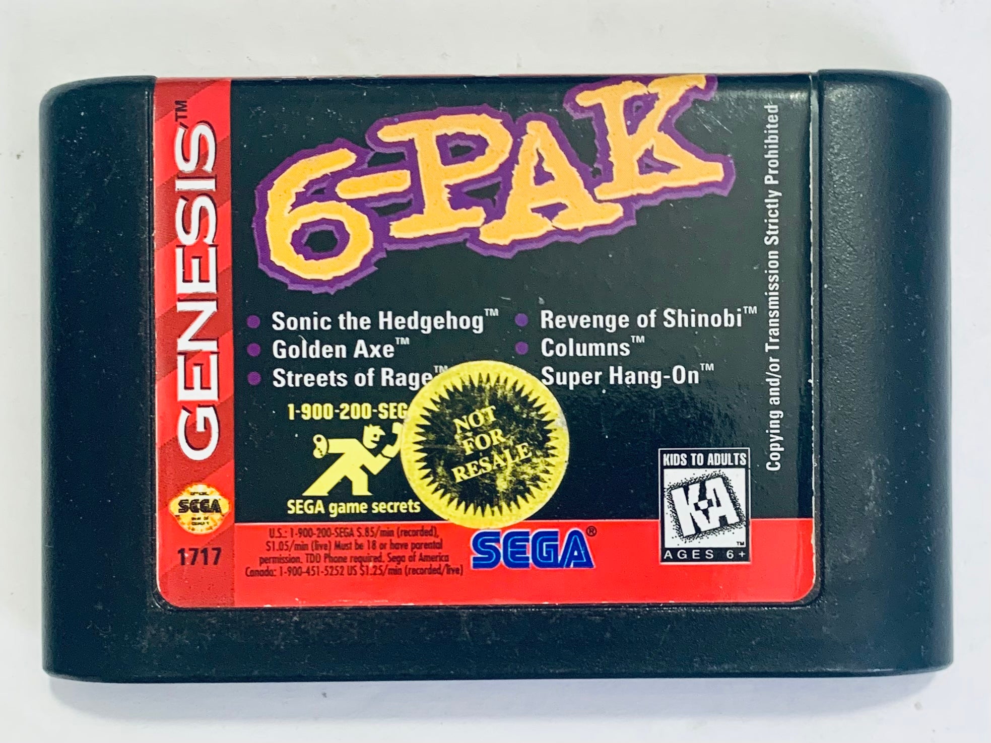6-Pak - Sega Genesis - NTSC-US - Cart (1717) – Cuchiwaii