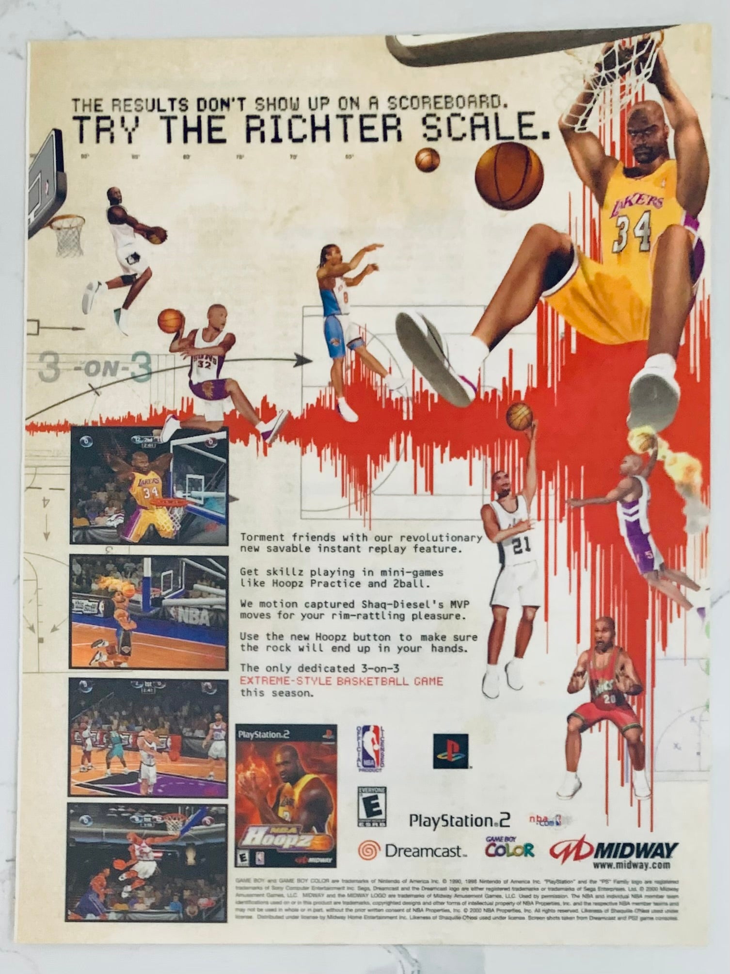NBA Hoopz - PS2 DC GBC - Original Vintage Advertisement - Print Ads ...