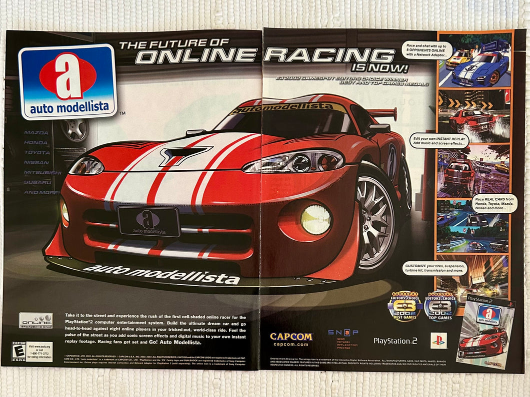 Auto Modellista - PS2 - Original Vintage Advertisement - Print Ads - L ...