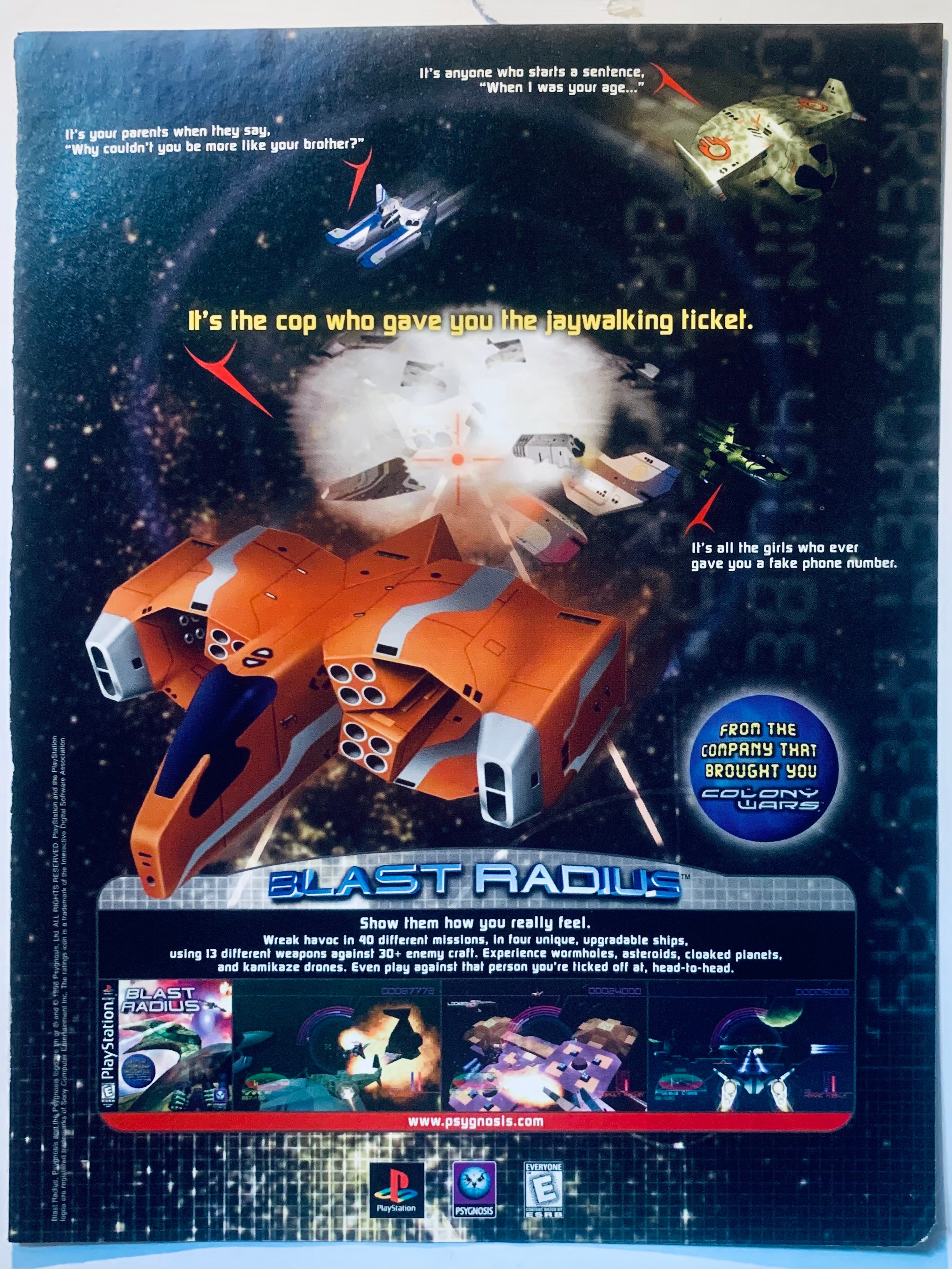 Blast Radius - PlayStation - Original Vintage Advertisement - Print Ad ...