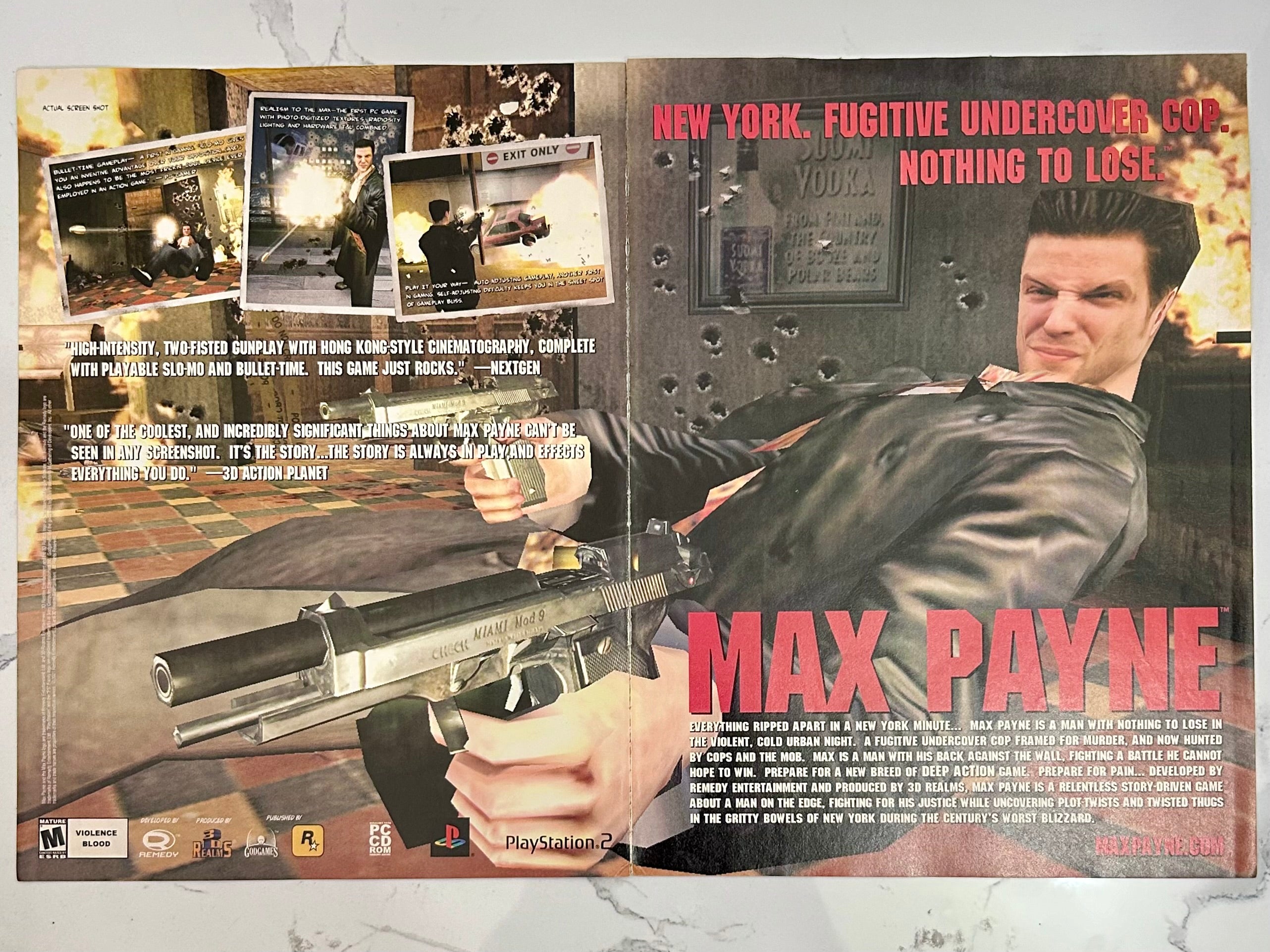 Max Payne - PS2 PC - Original Vintage Advertisement - Print Ads - Lami ...