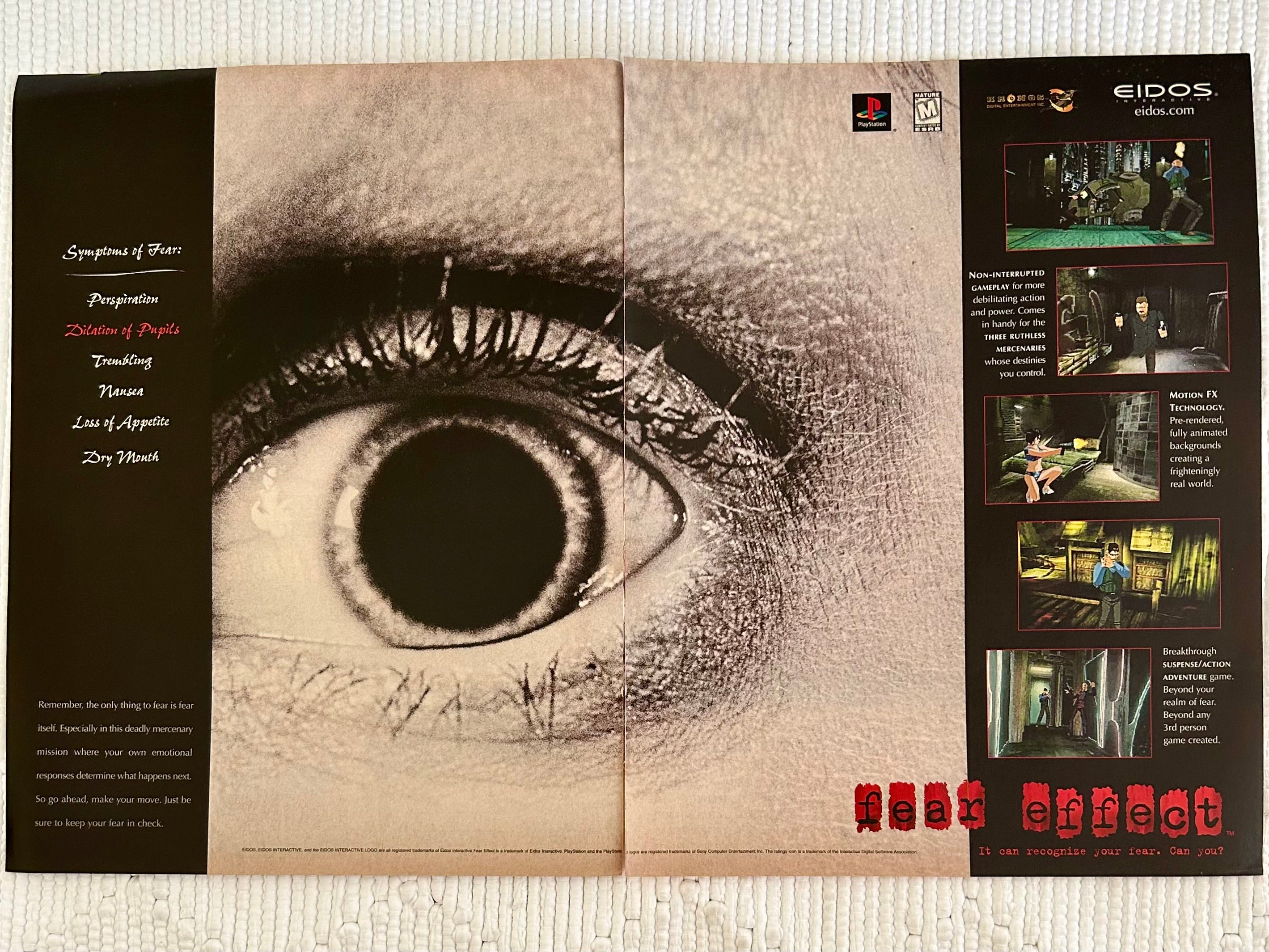 Fear Effect - PlayStation - Original Vintage Advertisement - Print Ads ...