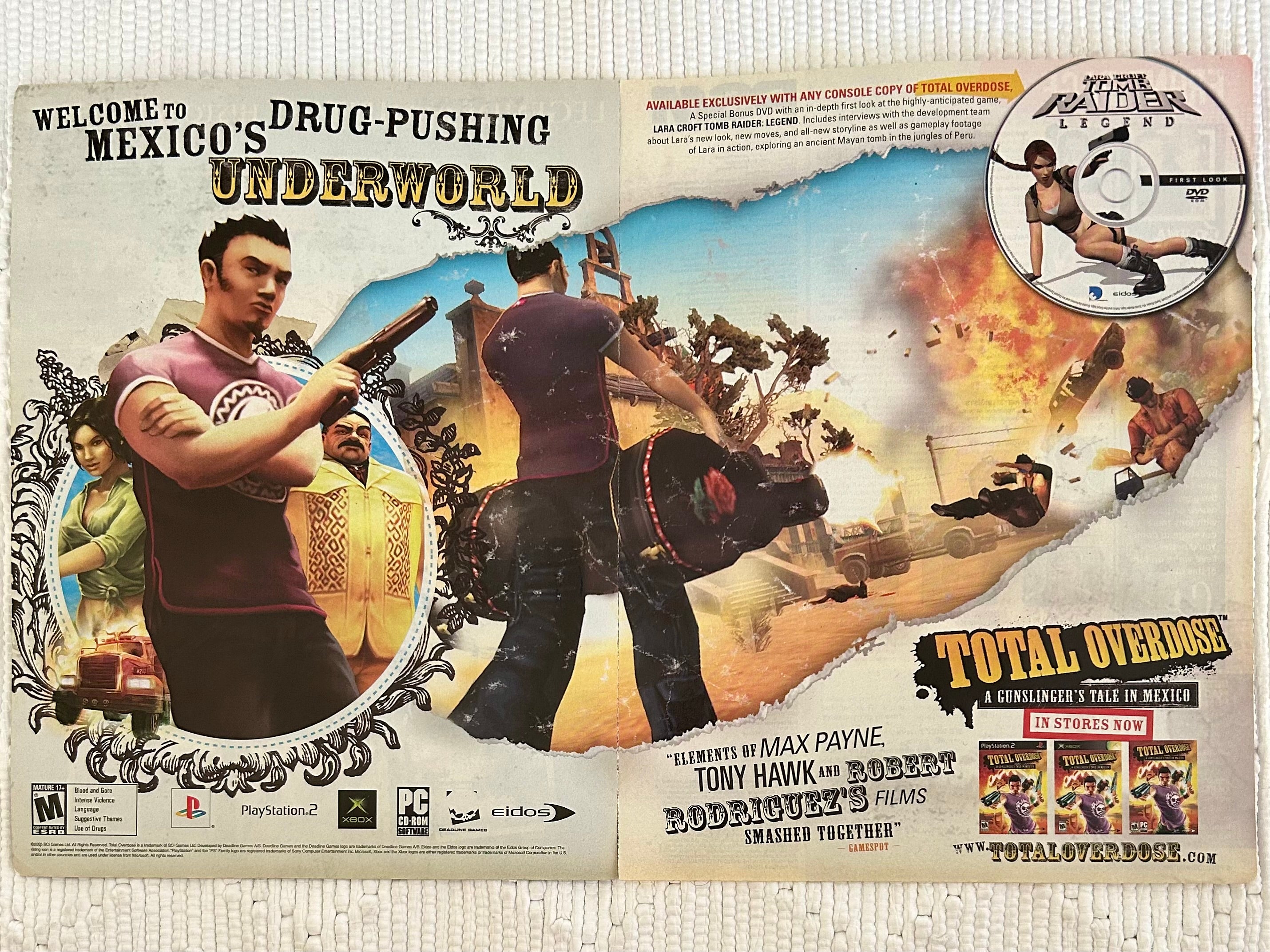 Total Overdose - PS2 Xbox PC - Original Vintage Advertisement - Print ...