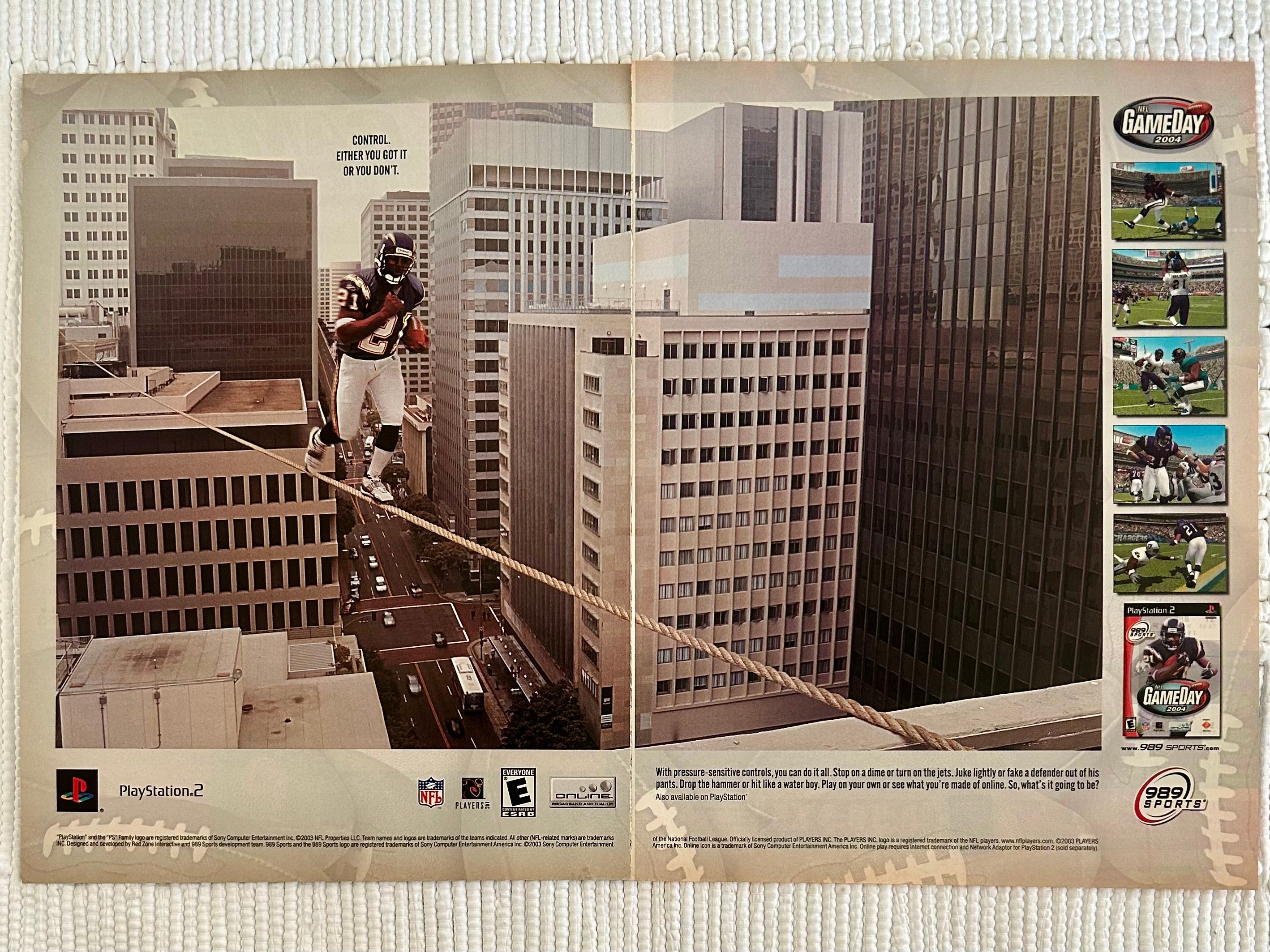 NFL GameDay 2004 - PS2 - Original Vintage Advertisement - Print Ads ...