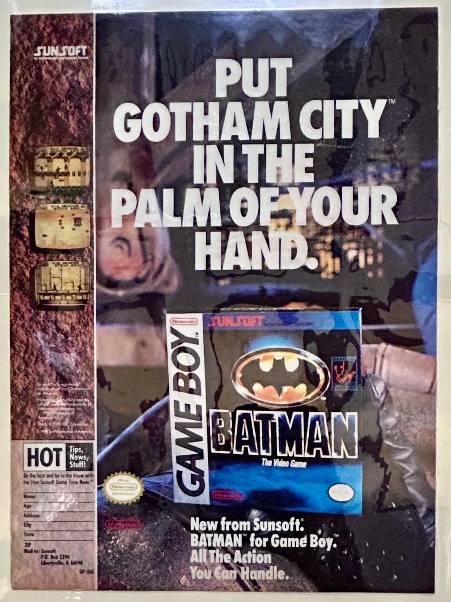 Batman: The Video Game - GameBoy - Original Vintage Advertisement - Pr ...
