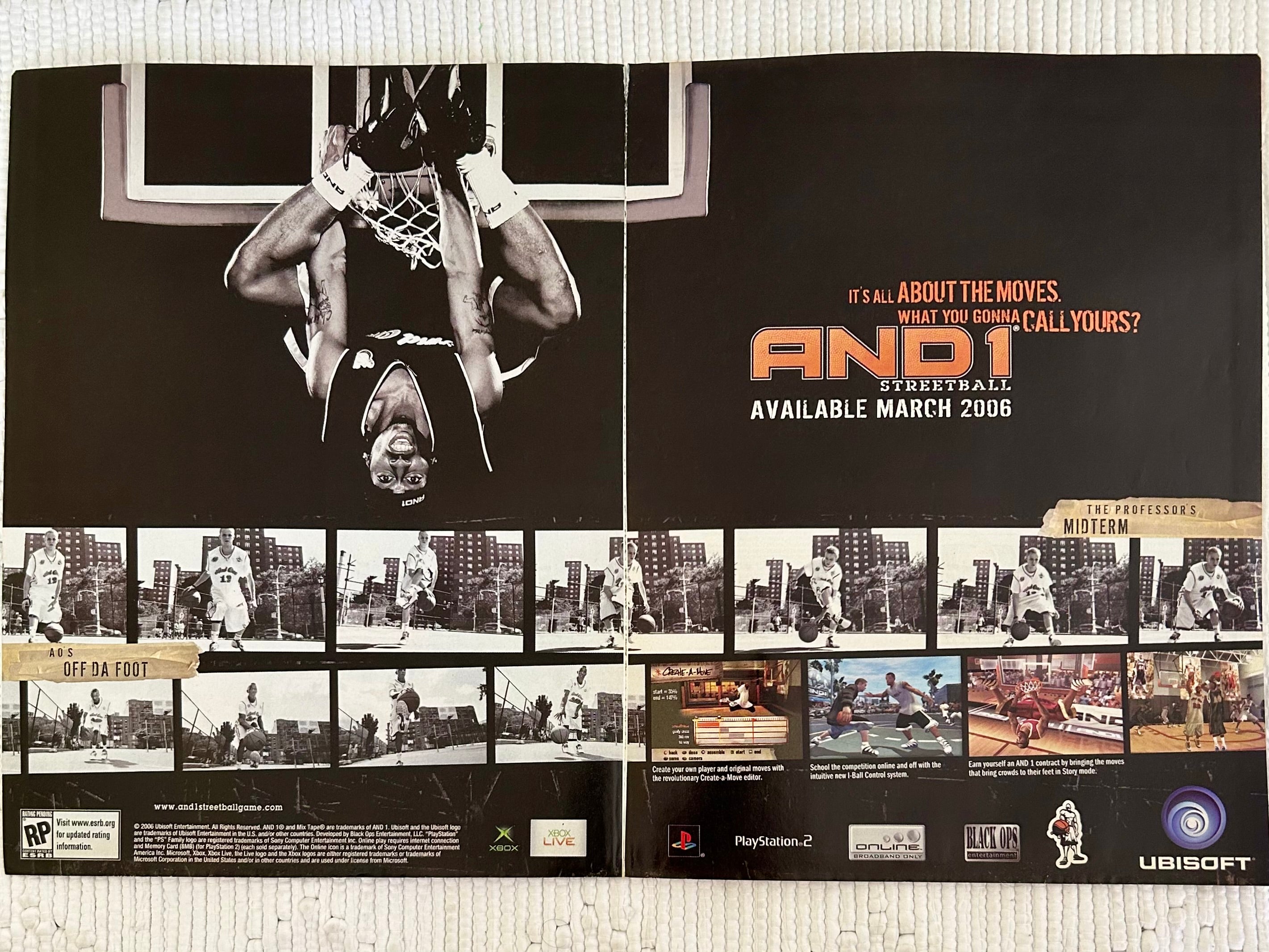 AND 1 Streetball - PS2 Xbox - Original Vintage Advertisement - Print A ...