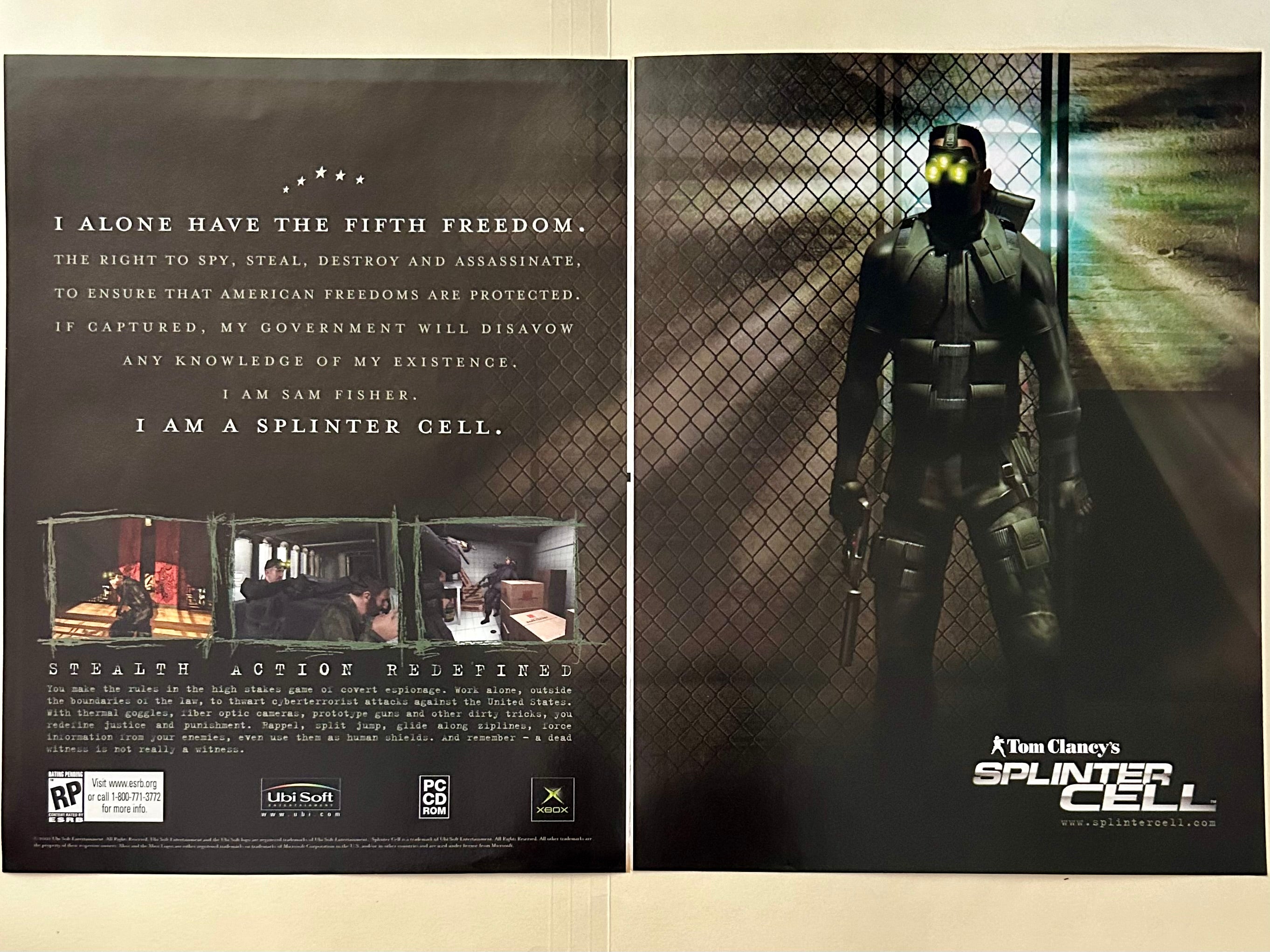 Tom Clancy's Splinter Cell - Xbox PC - Original Vintage Advertisement ...