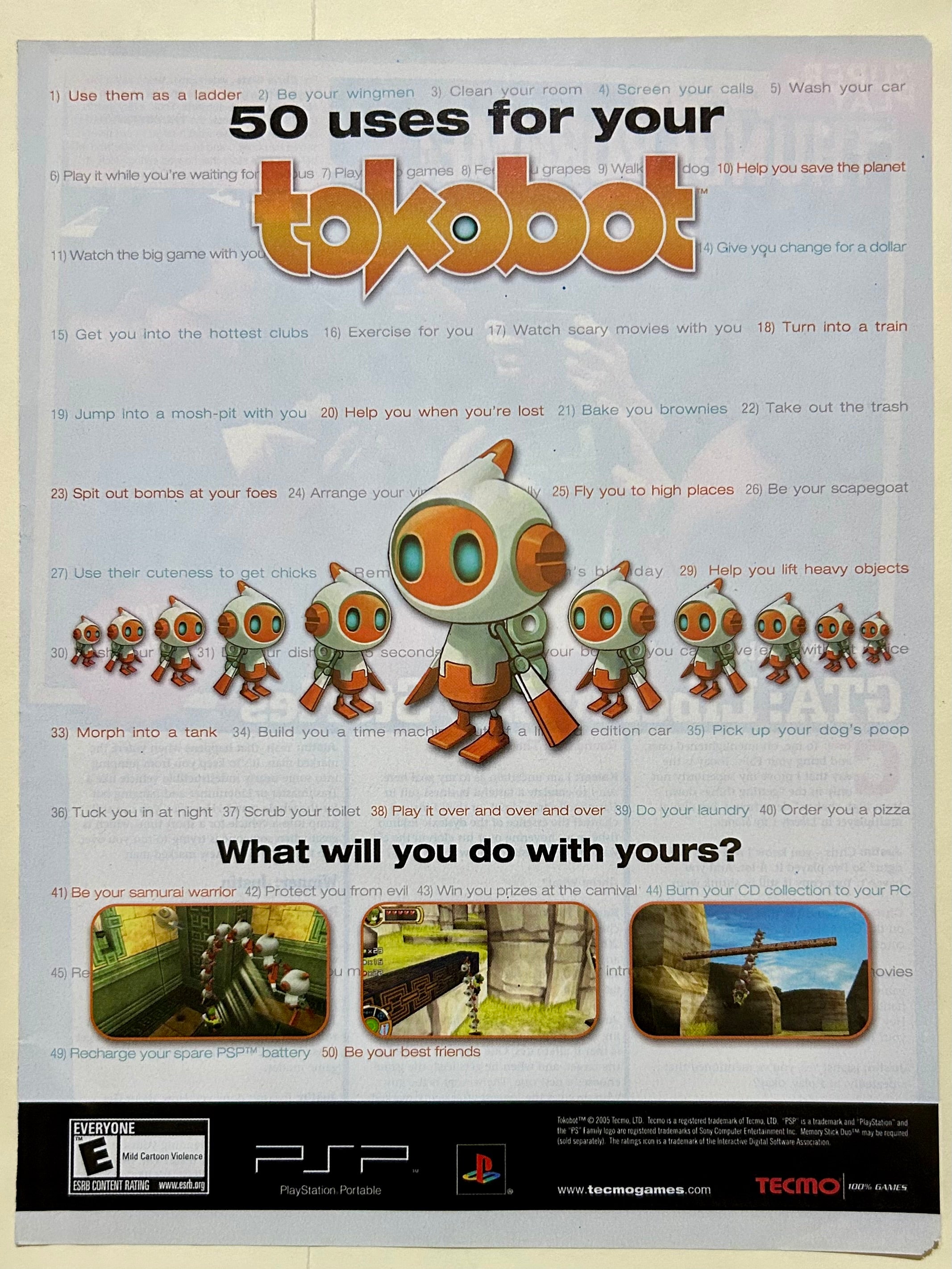 Tokobot - PSP - Original Vintage Advertisement - Print Ads - Laminated ...