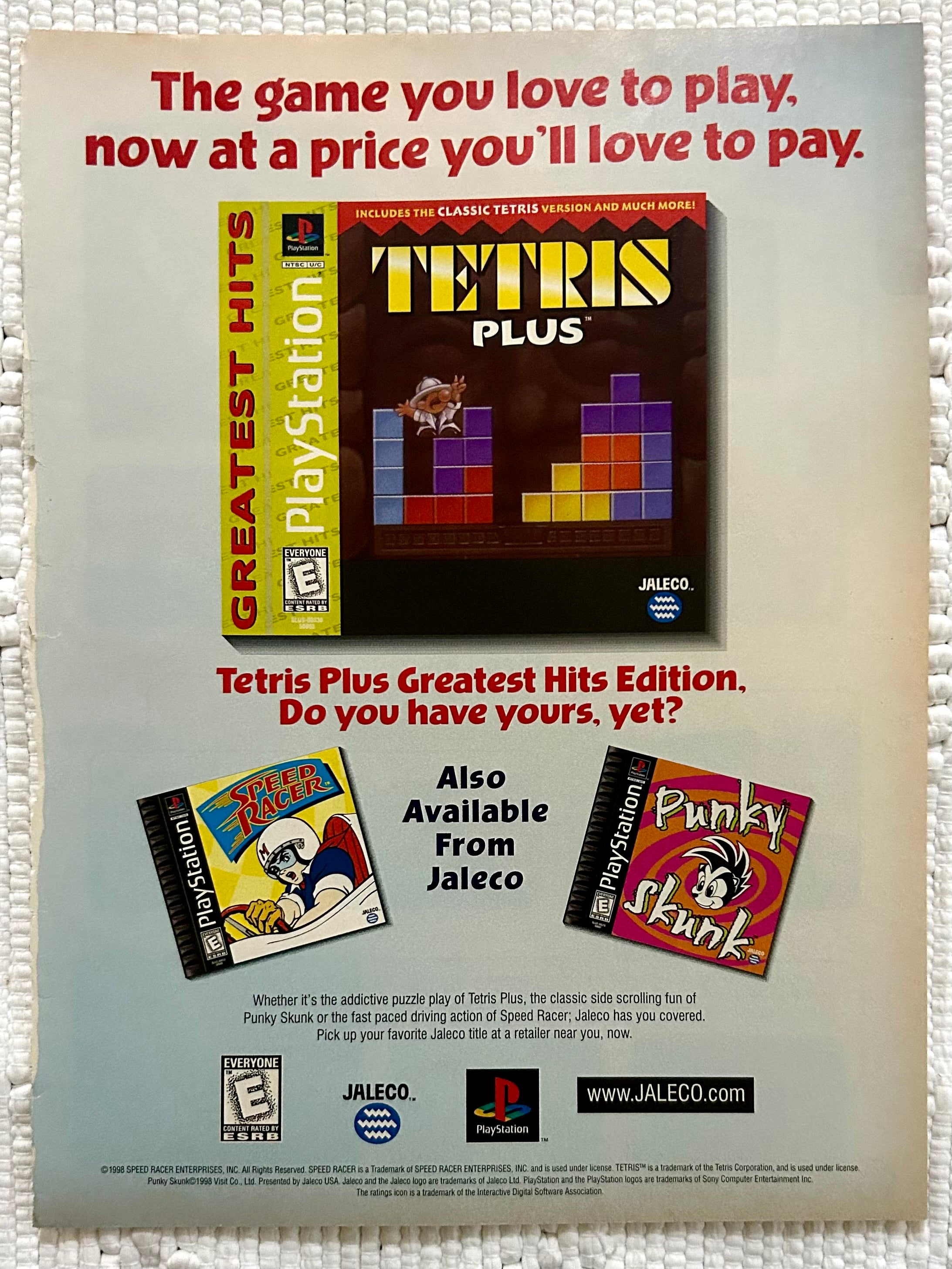 Jaleco Games - PlayStation - Original Vintage Advertisement - Print Ad ...