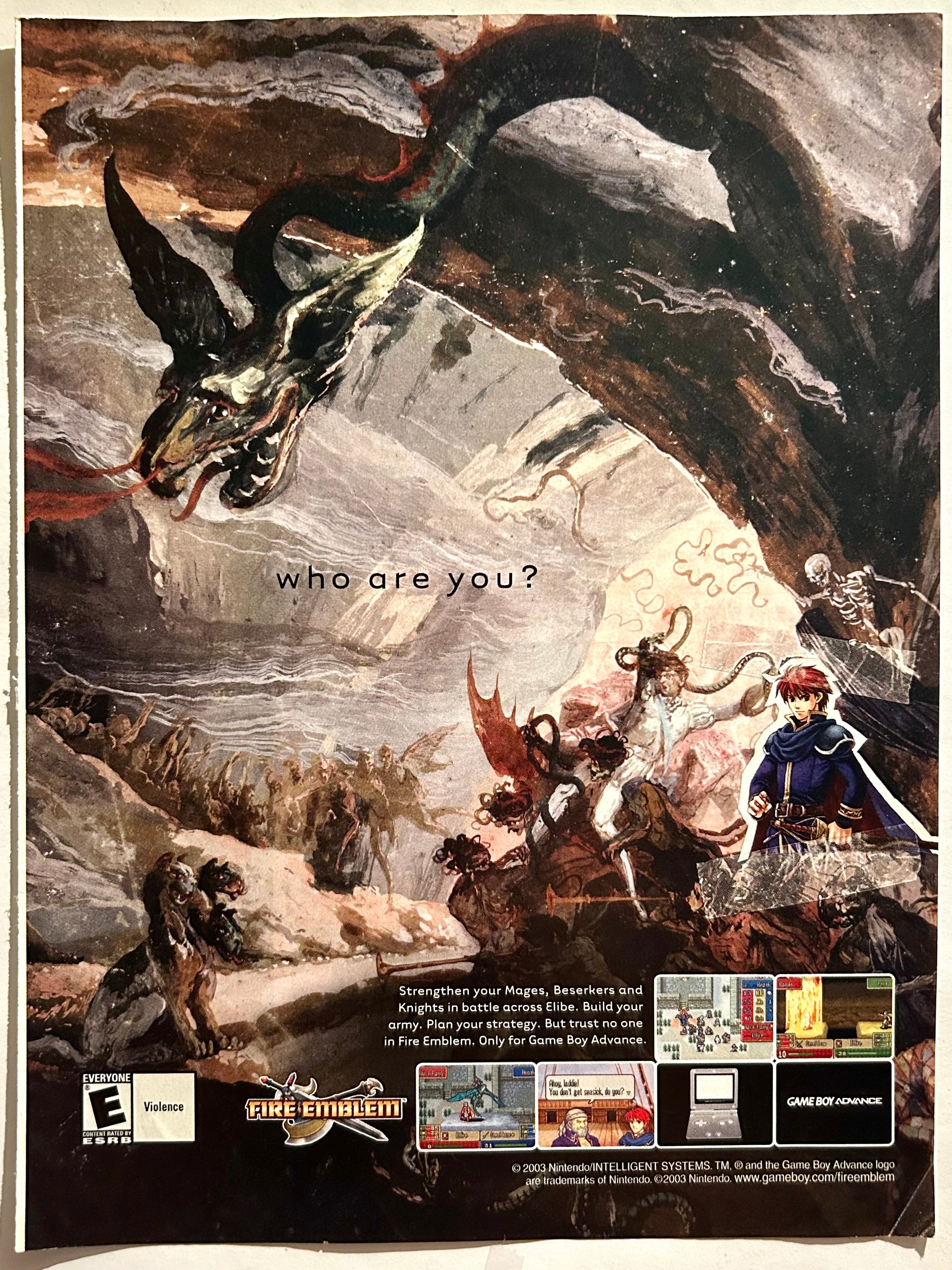 Fire Emblem - GBA - Original Vintage Advertisement - Print Ads - Lamin ...