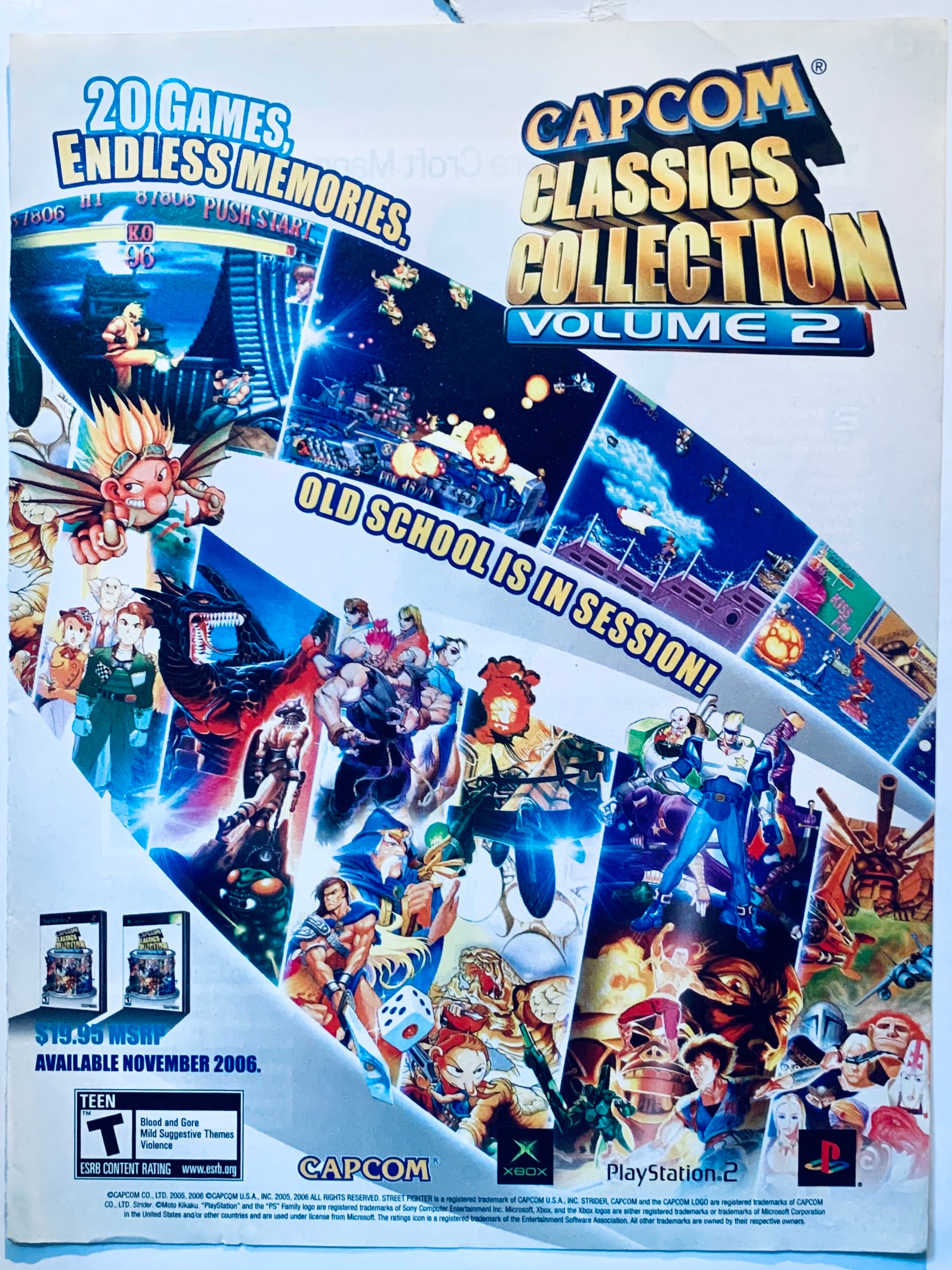 Capcom Classics Collection Volume 2 - PS2 - Original Vintage Advertise – Cuchiwaii