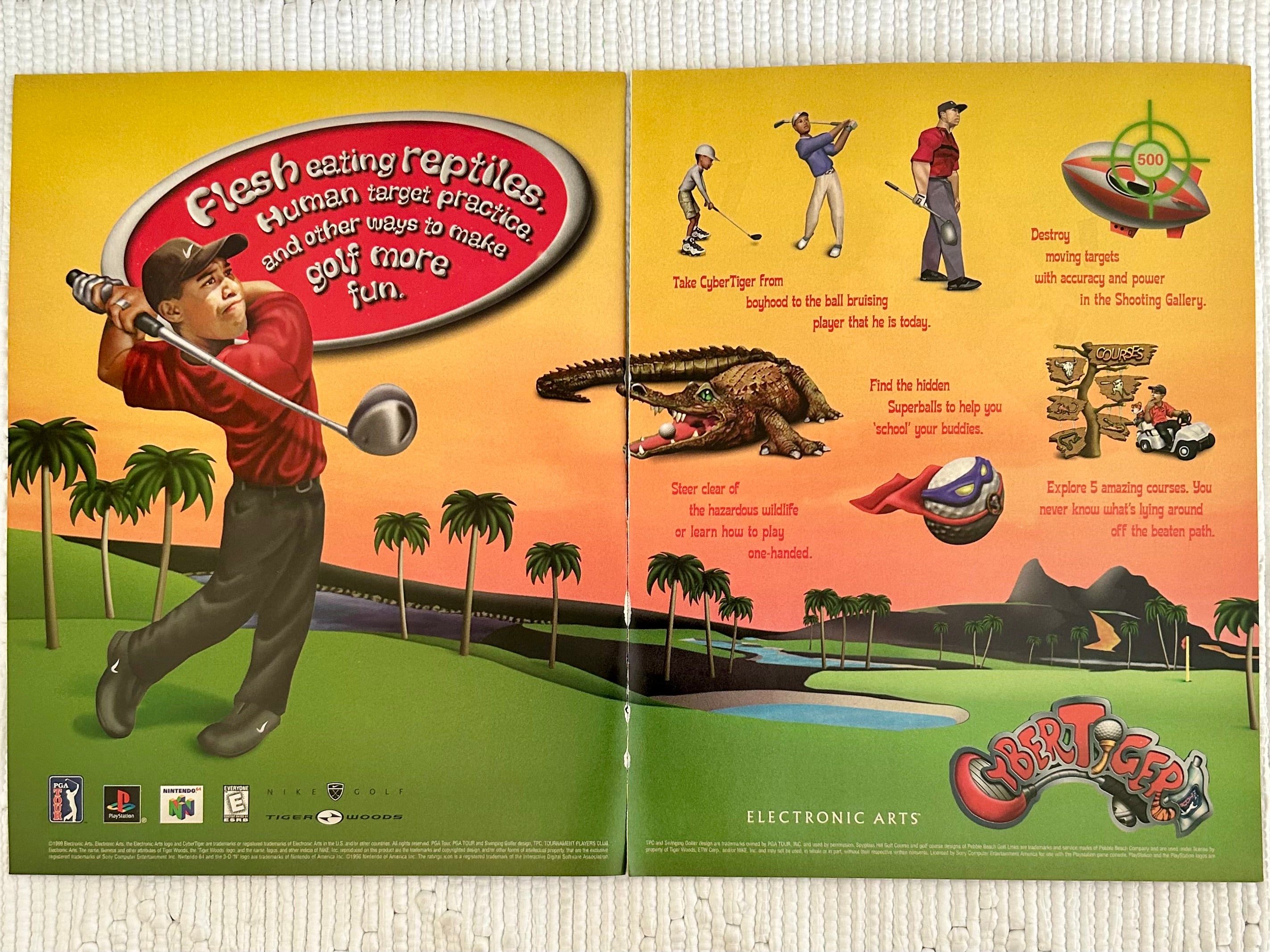 CyberTiger - PlayStation - Original Vintage Advertisement - Print Ads ...