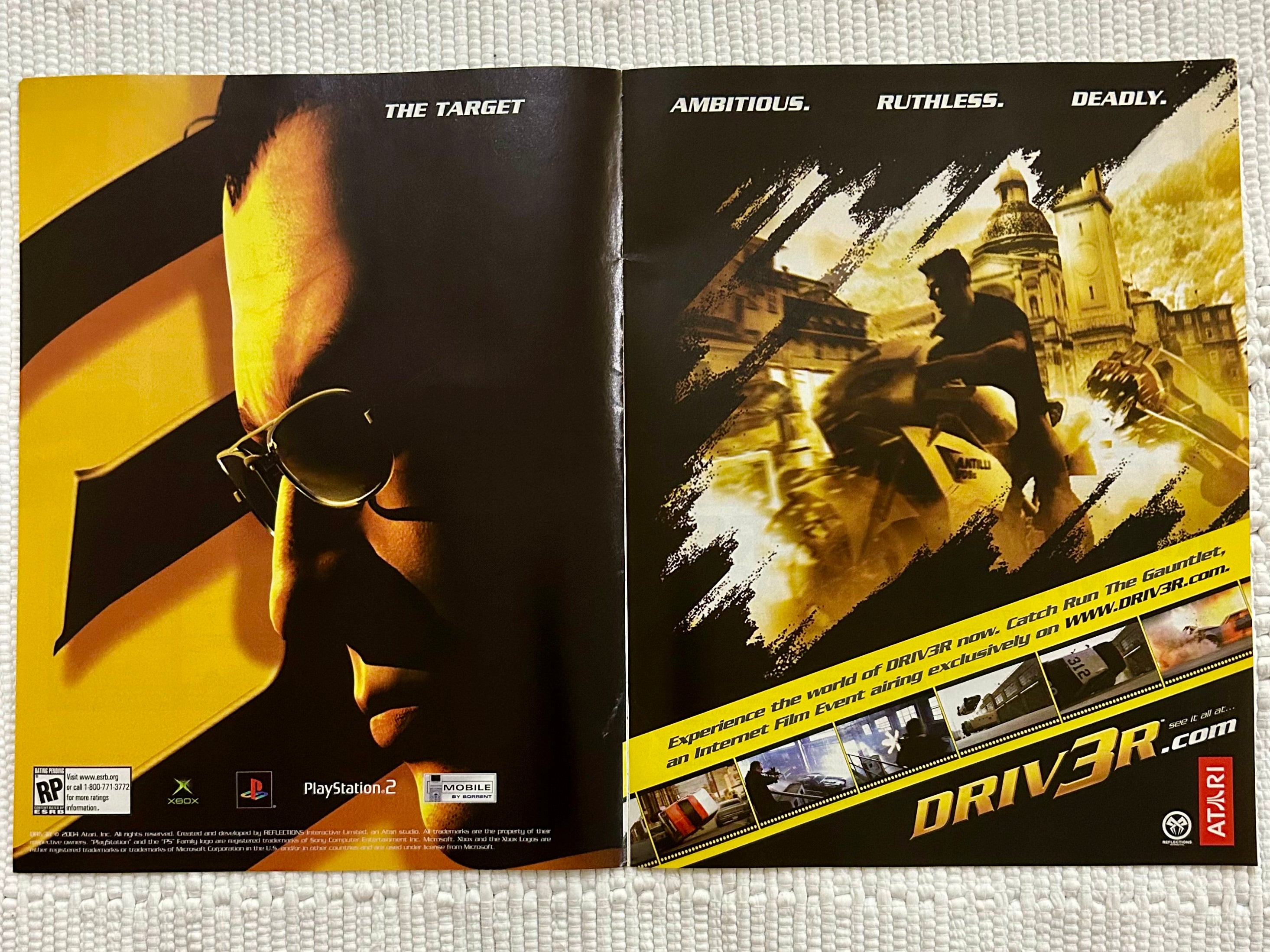Driv3r - PS2 Xbox - Original Vintage Advertisement - Print Ads - Lamin ...