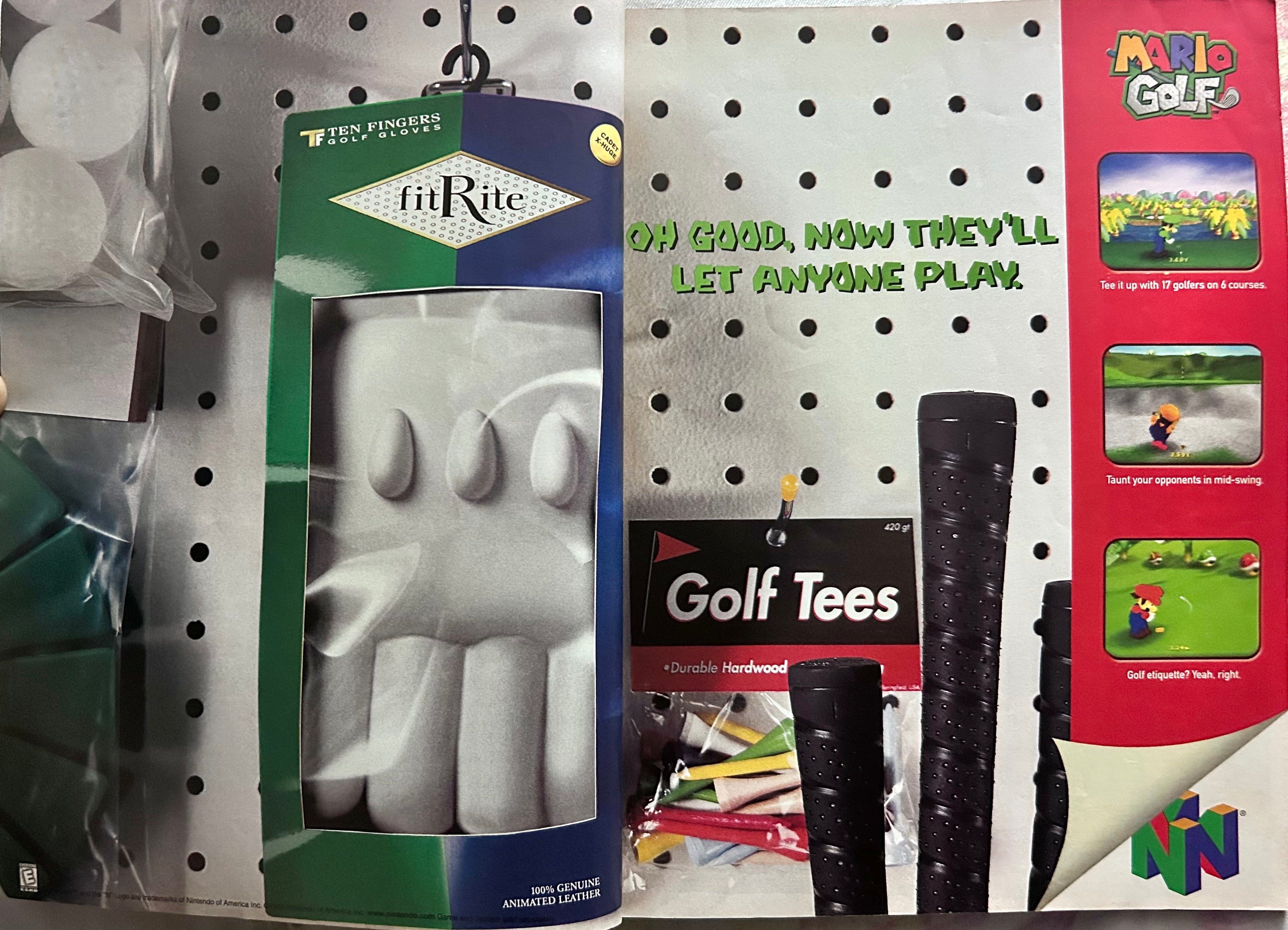 Mario Golf - N64 - Original Vintage Advertisement - Print Ads - Lamina ...