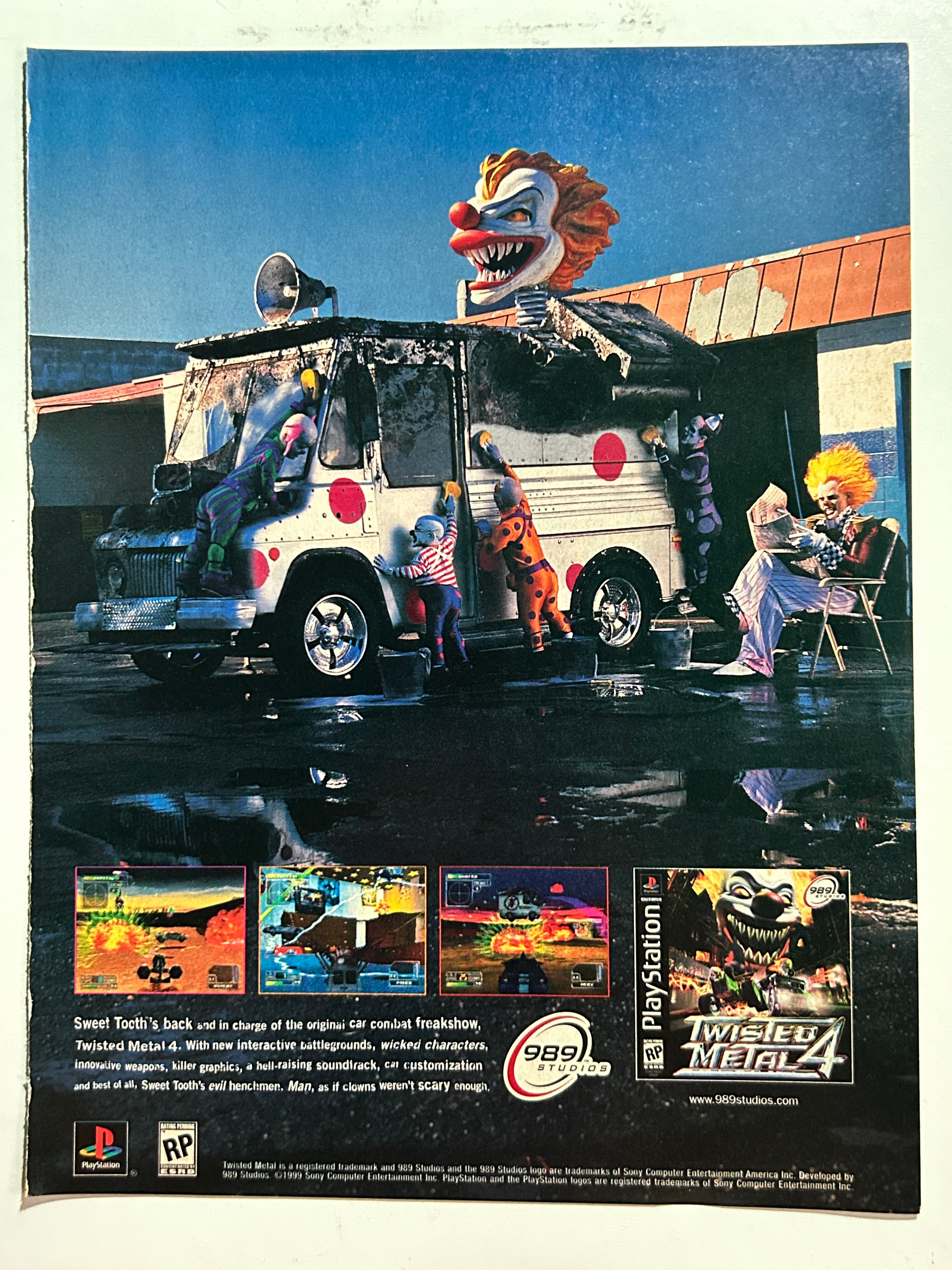 Twisted Metal 4 - PlayStation - Print Ads - A4 Poster – Cuchiwaii