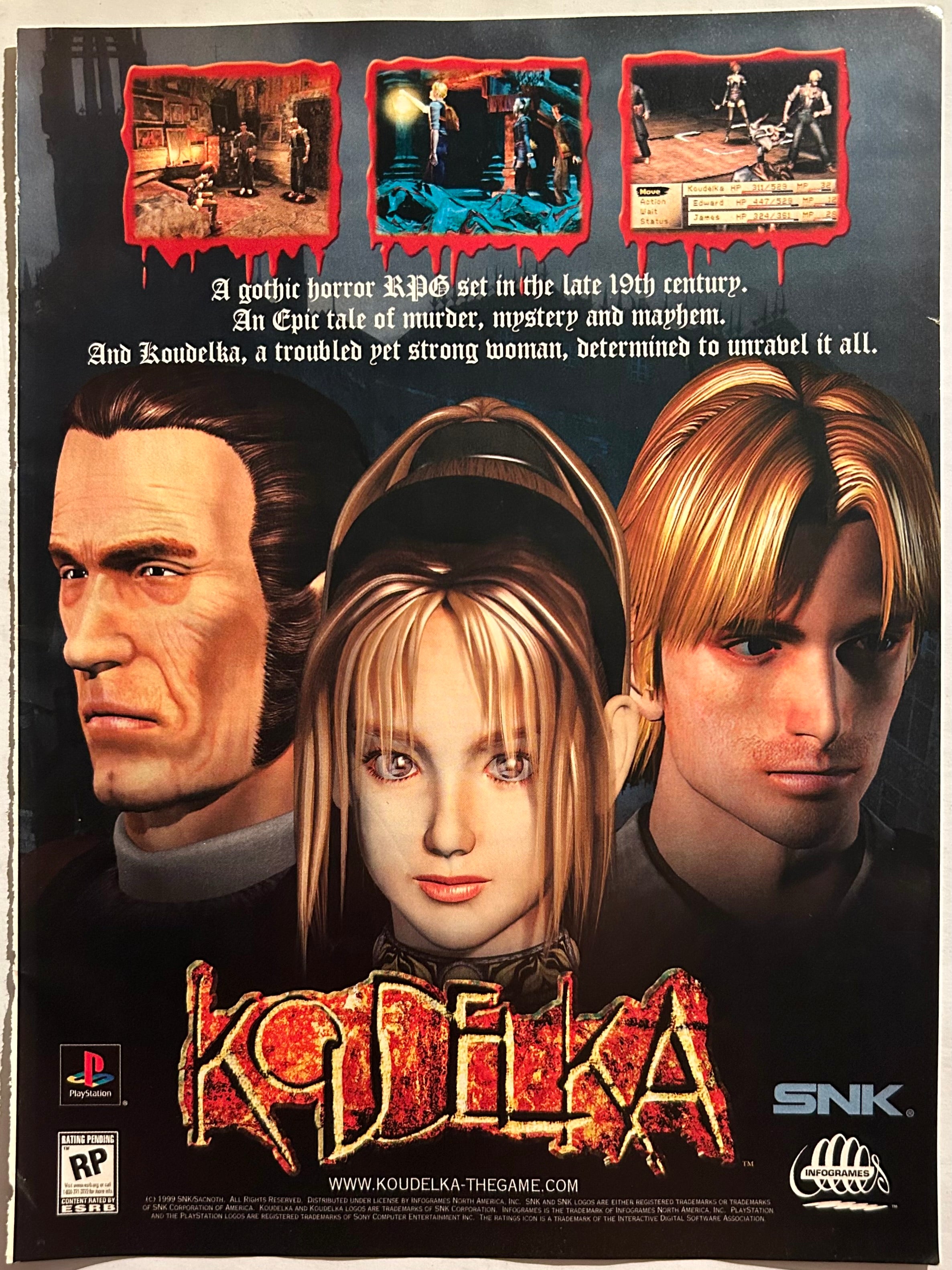 Koudelka - PlayStation - Original Vintage Advertisement - Print Ads ...