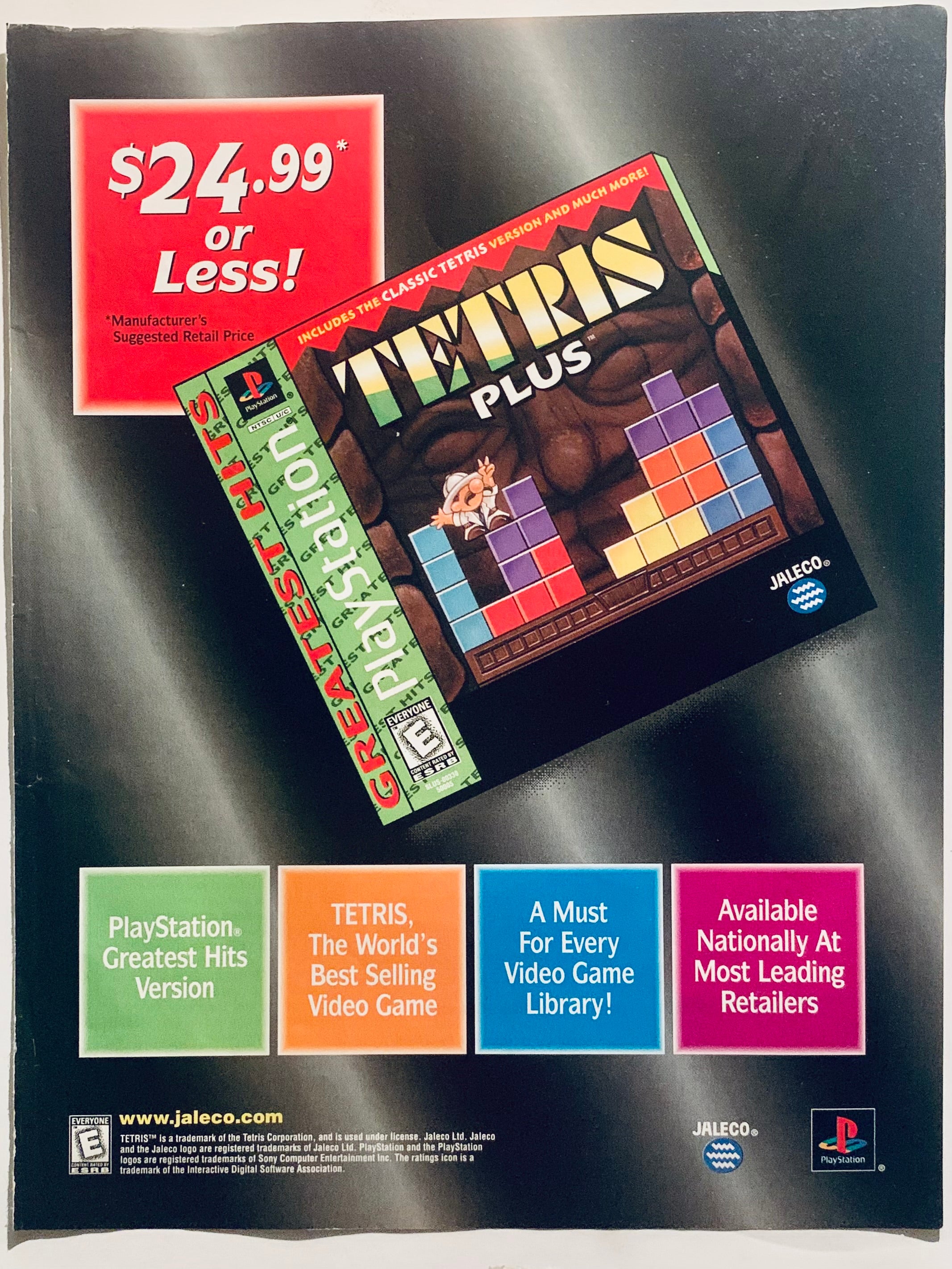 Tetris Plus - PlayStation - Original Vintage Advertisement - Print Ads ...