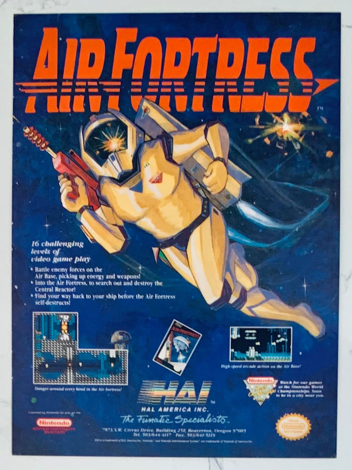 Air Fortress - NES - Original Vintage Advertisement - Print Ads - Lami ...