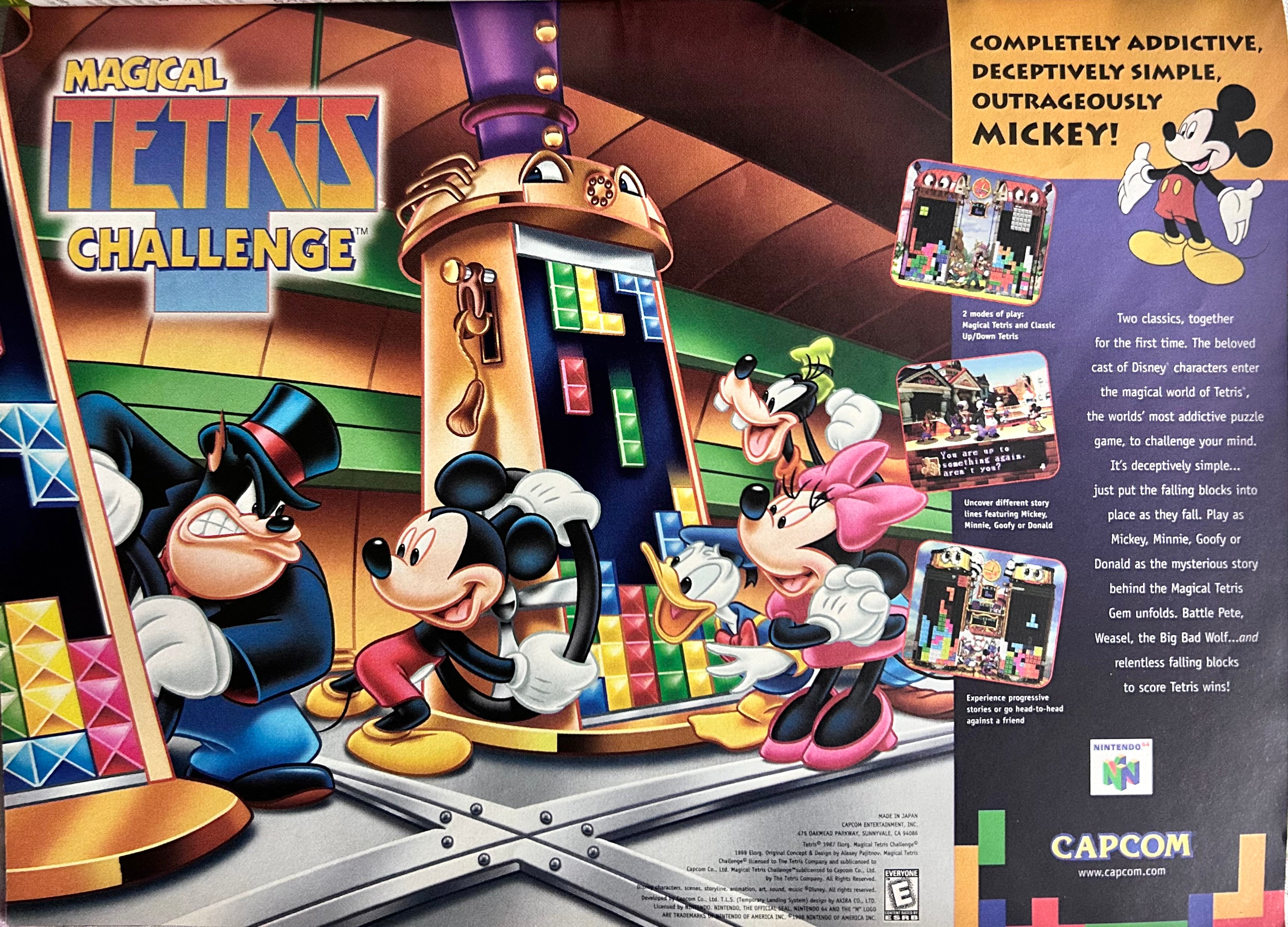Magical Tetris Challenge - N64 - Original Vintage Advertisement - Prin ...