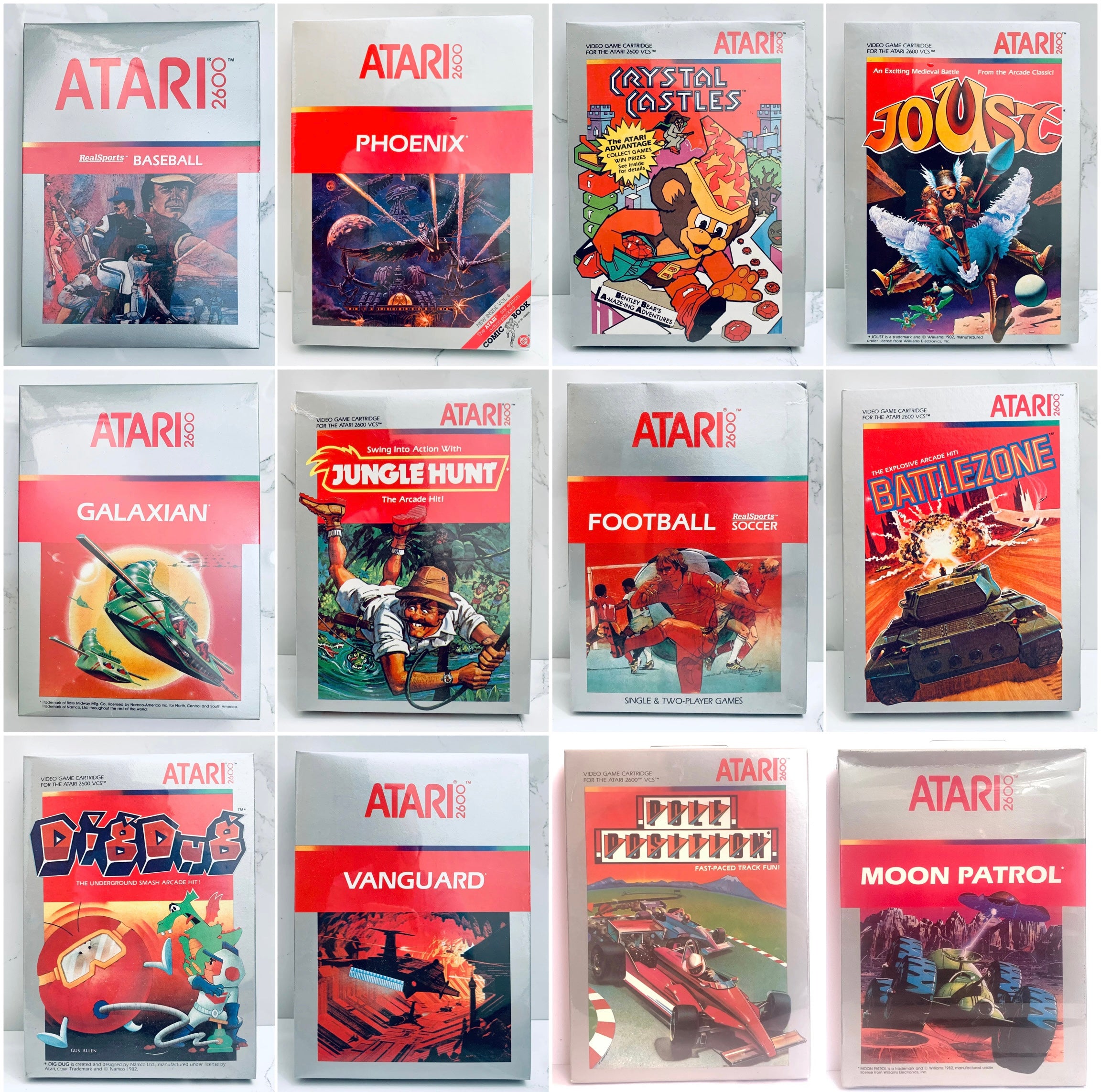 Bulk Sell! Lot of 12 Games - Atari 2600 VCS - Silver Box - NTSC - Bran ...