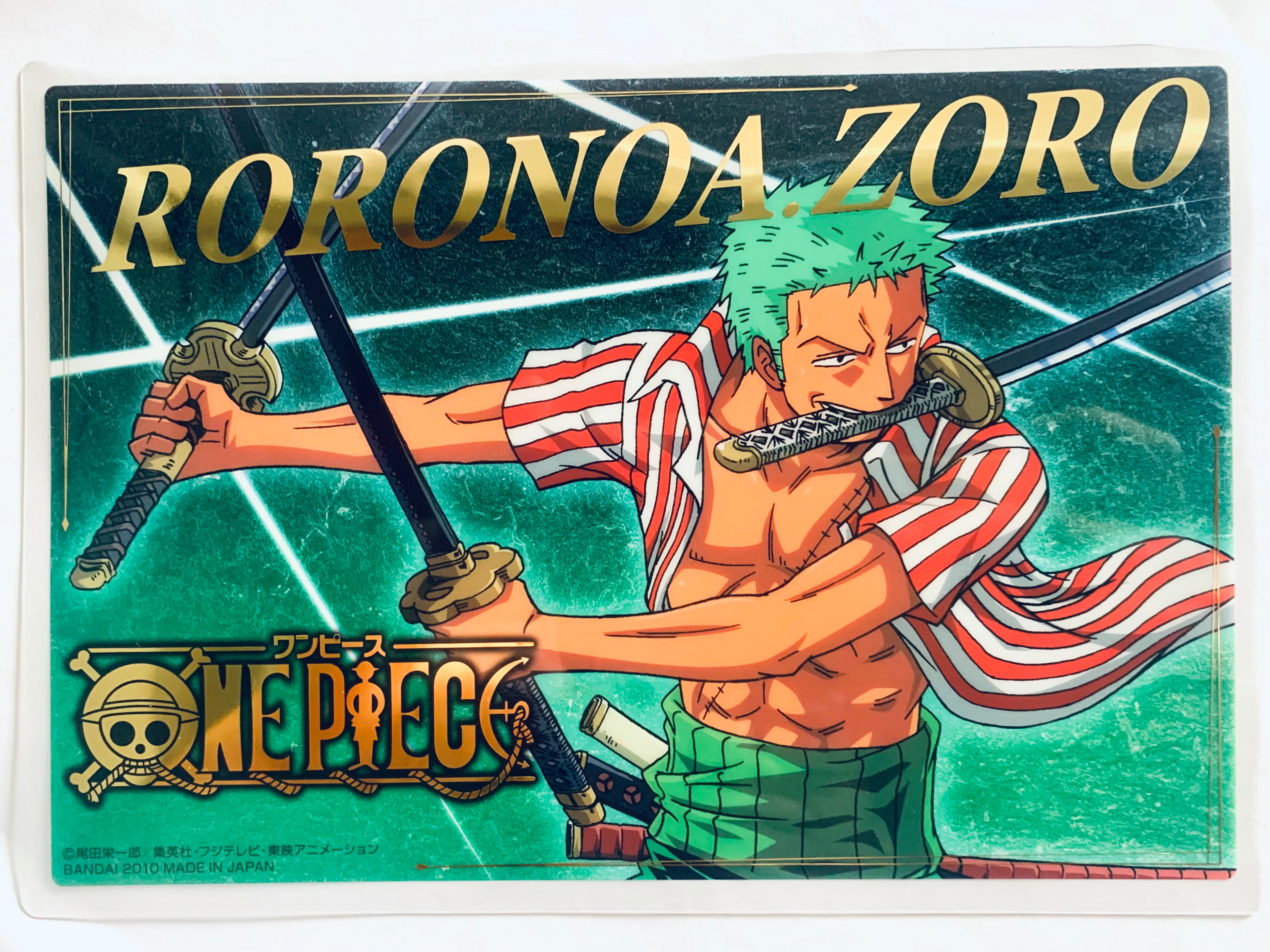 One Piece - Roronoa Zoro - Visual Art Plate - Jumbo Carddass - Rare ...